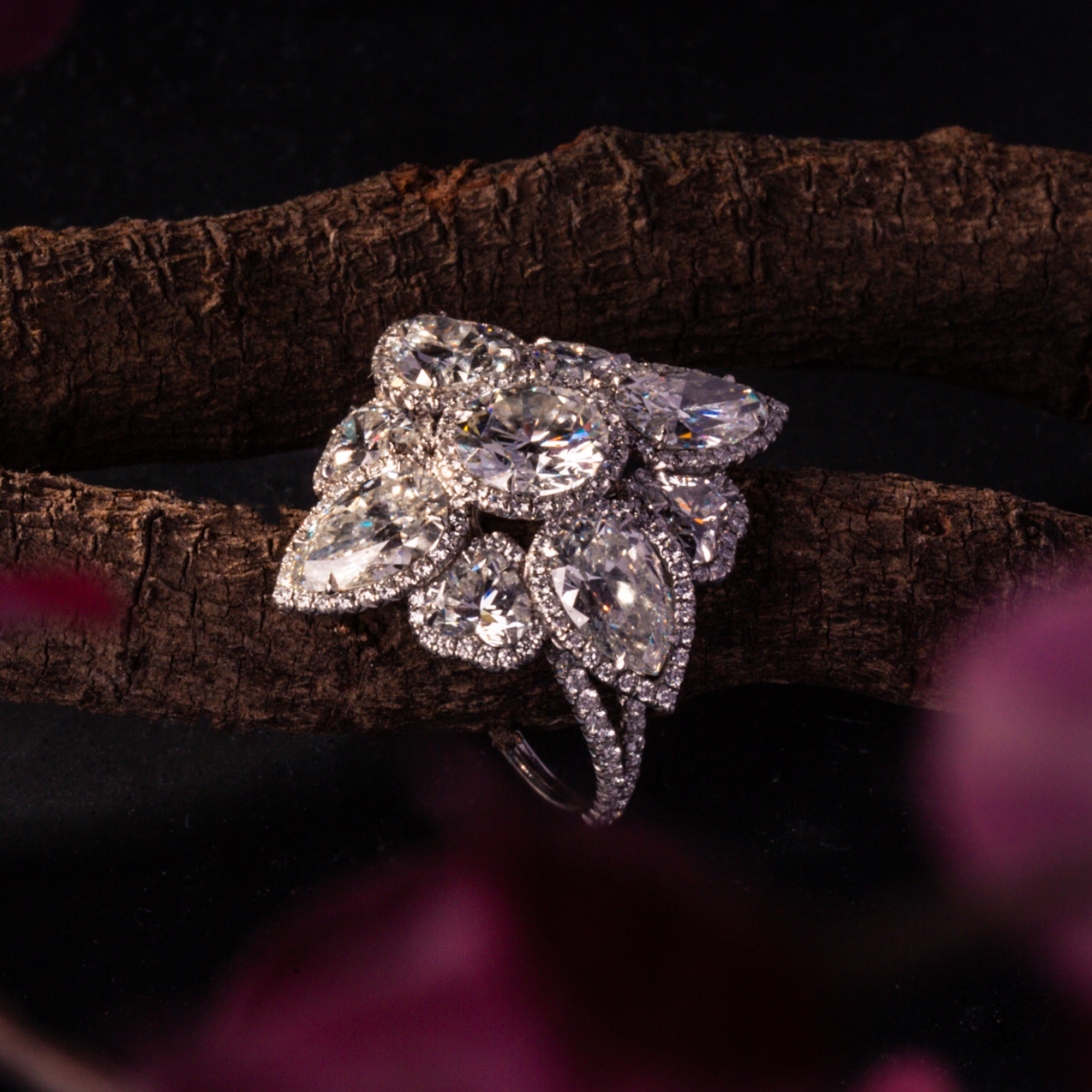 Boodles Diamond Chakra Ring Worn by Emma Watson Up For Sale at Dawsons