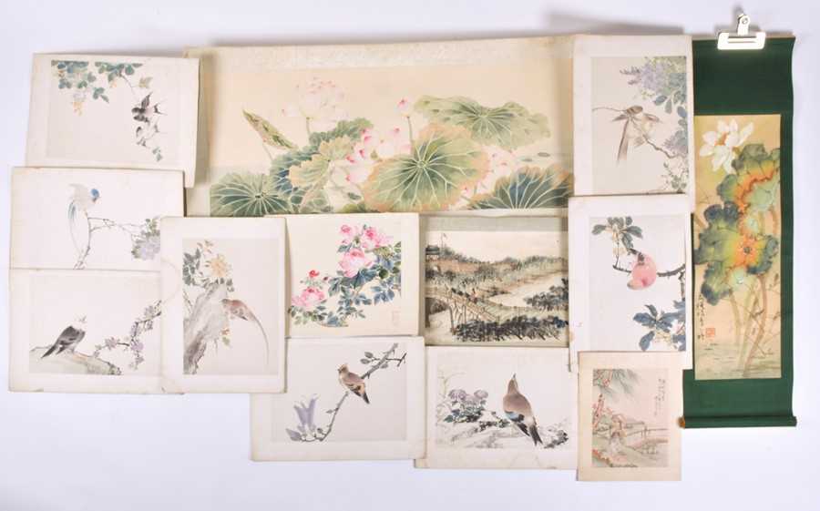 Lot 150 - A collection of Chinese painted scrolls
