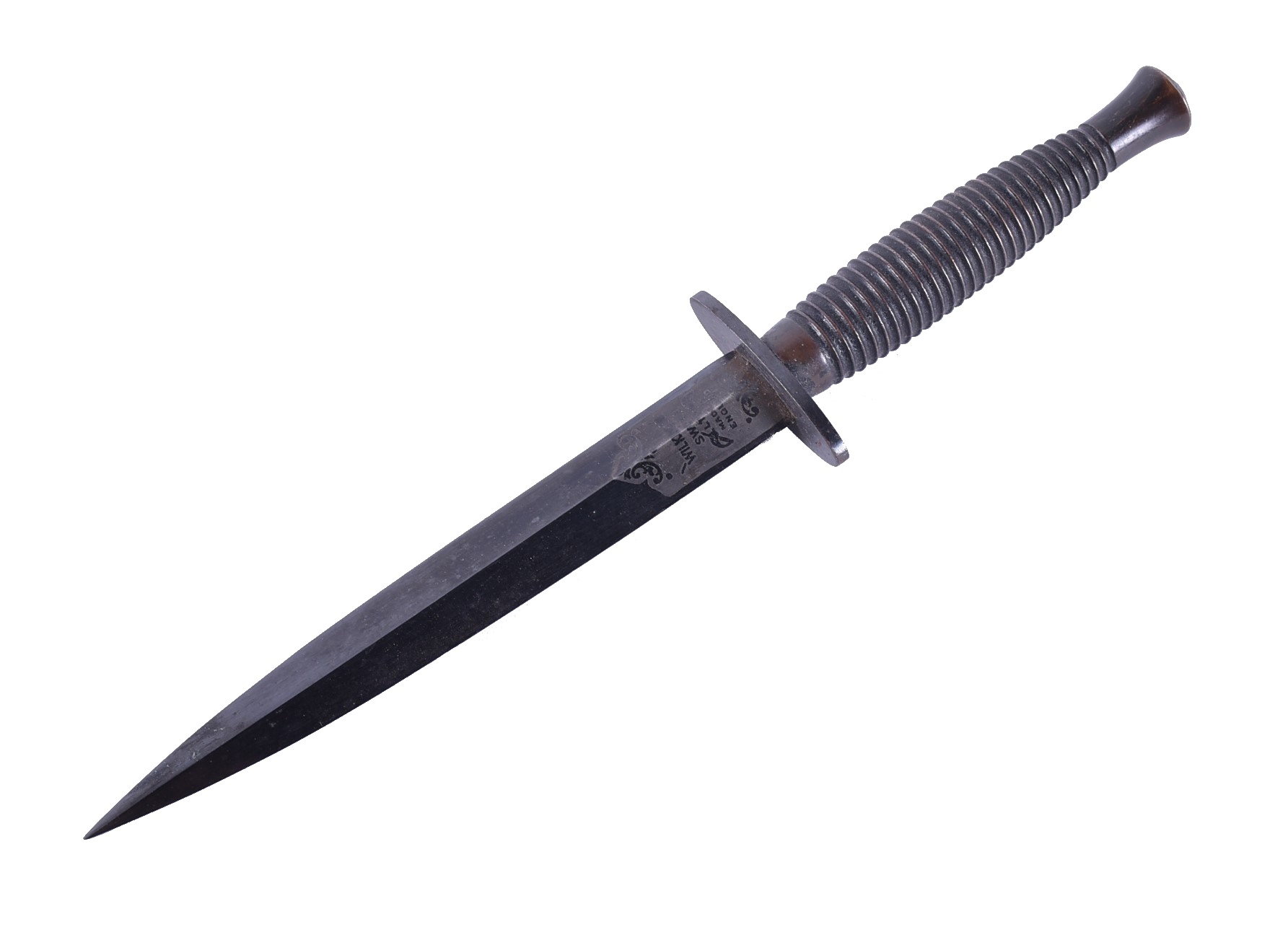 Lot 588 - A British commando dagger or fighting knife