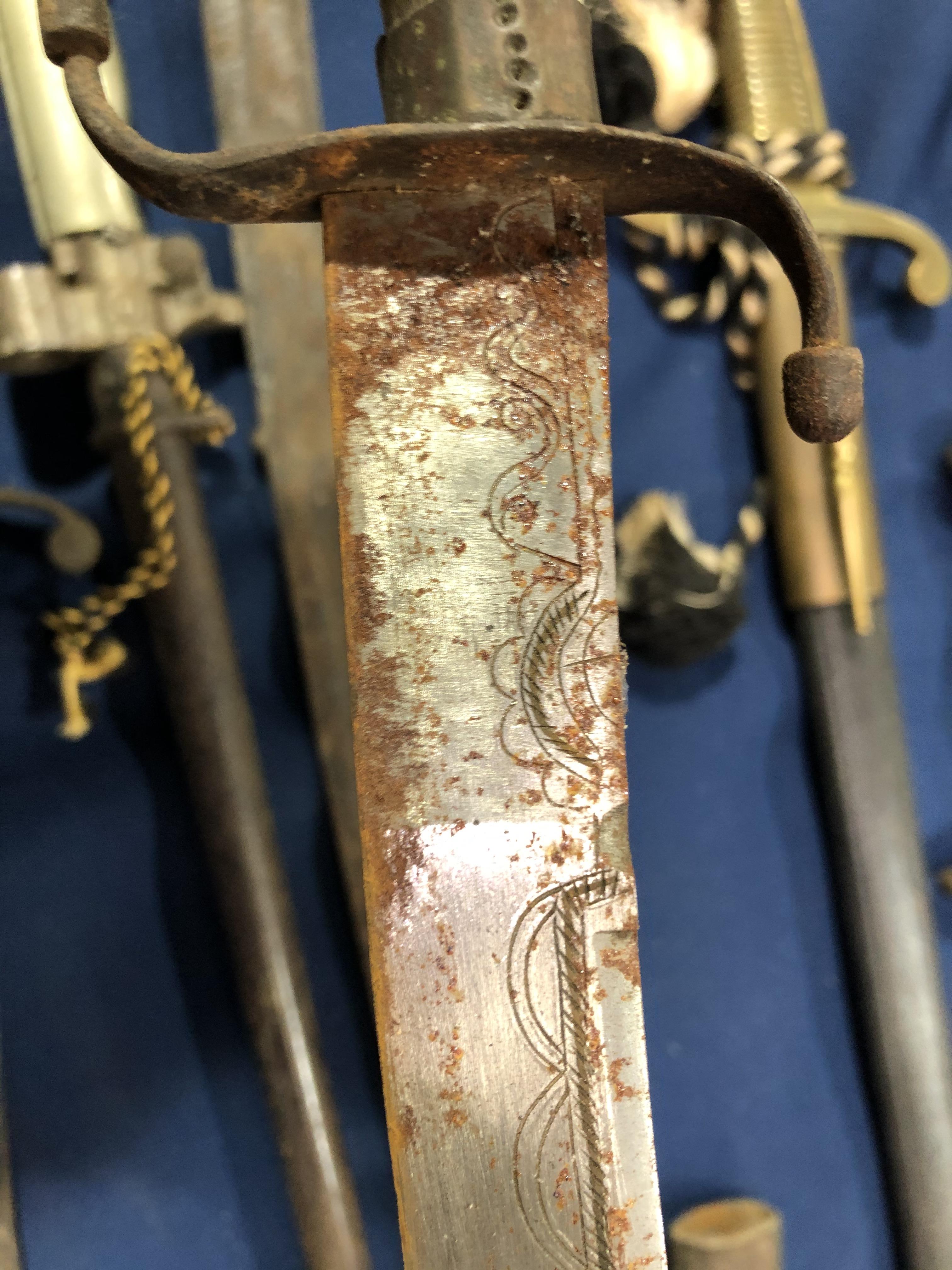 Lot 366 - A Swiss cavalry troopers sword, the ricasso