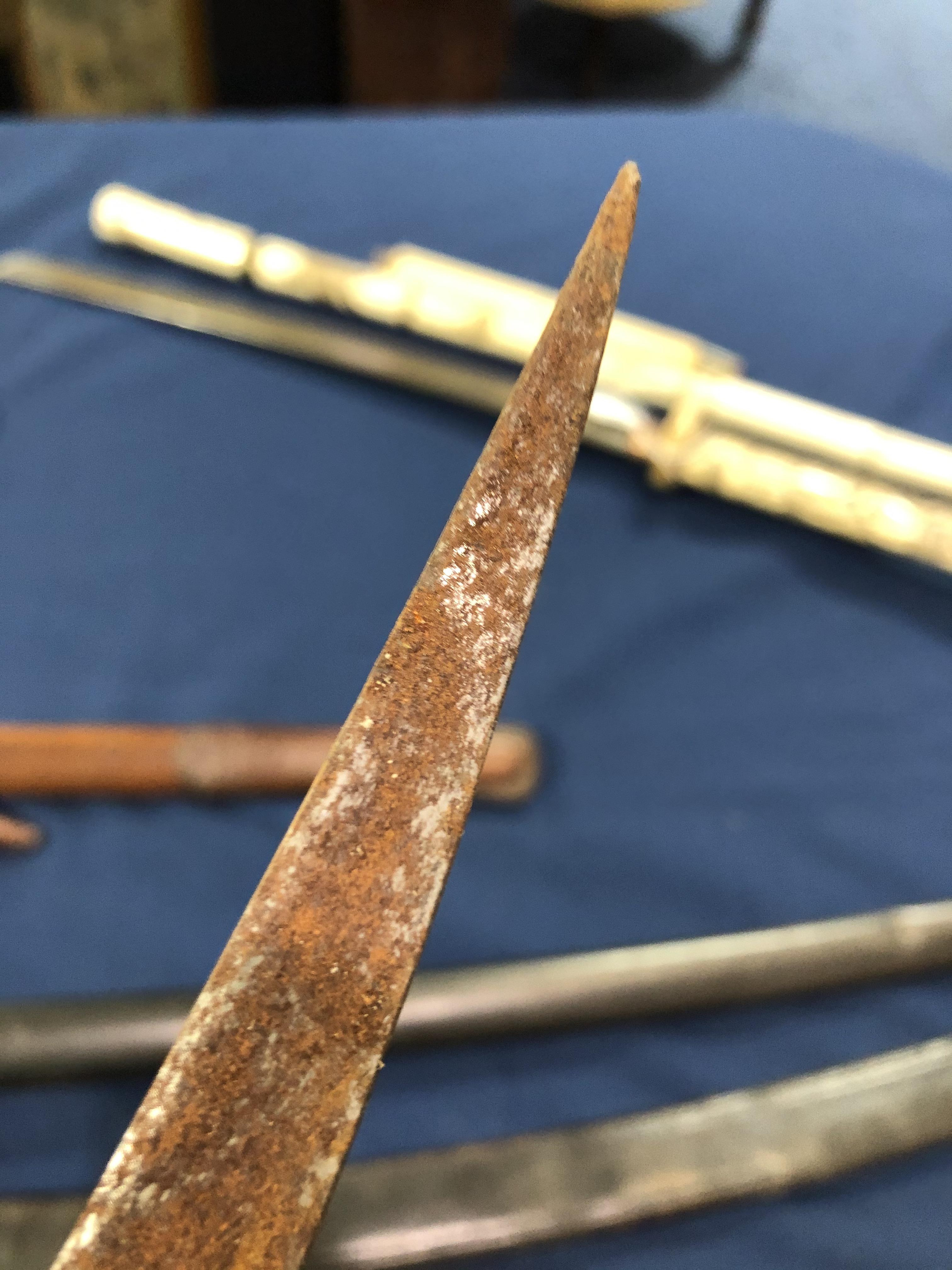 Lot 366 - A Swiss cavalry troopers sword, the ricasso