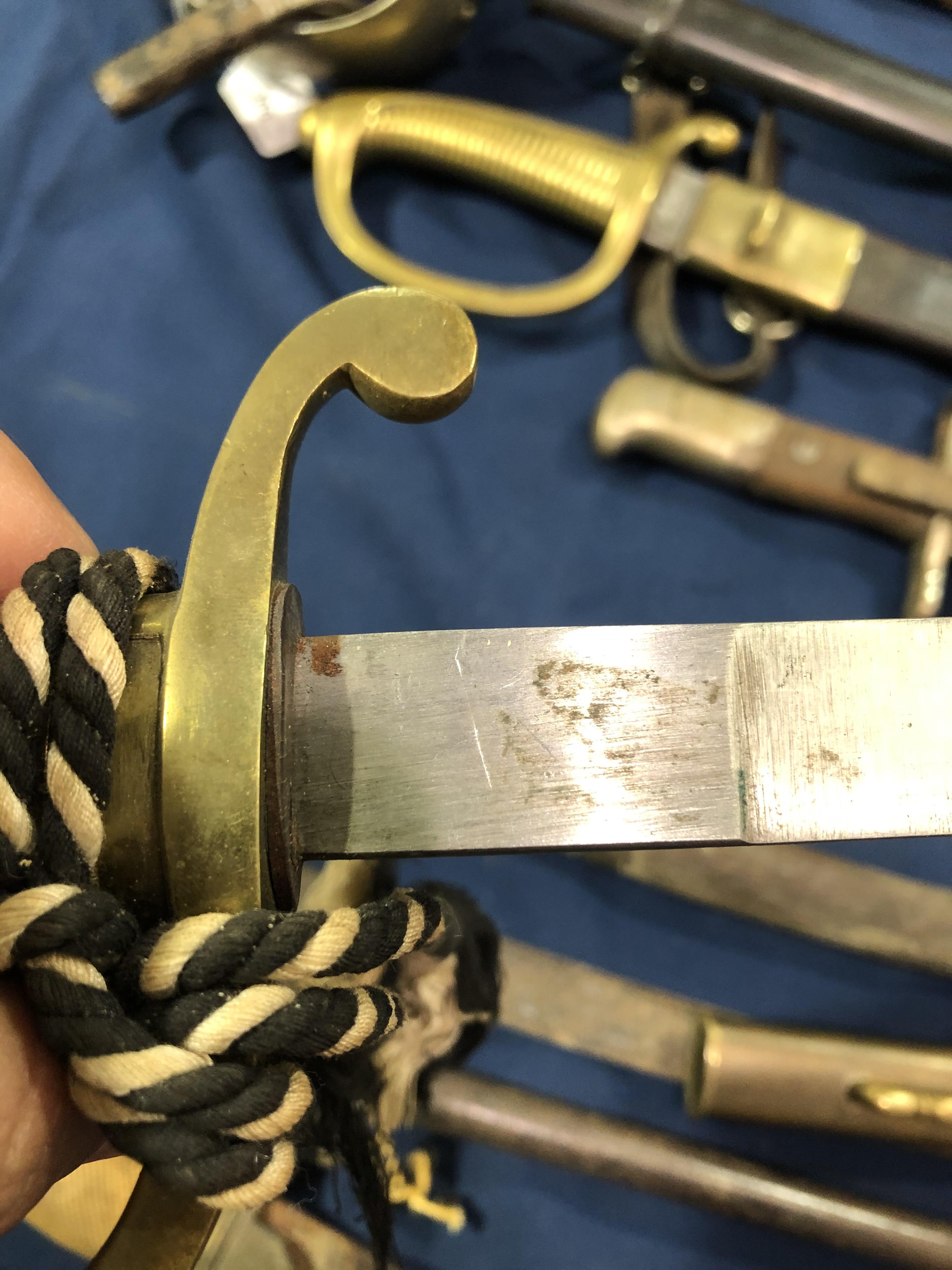 Lot 366 - A Swiss cavalry troopers sword, the ricasso