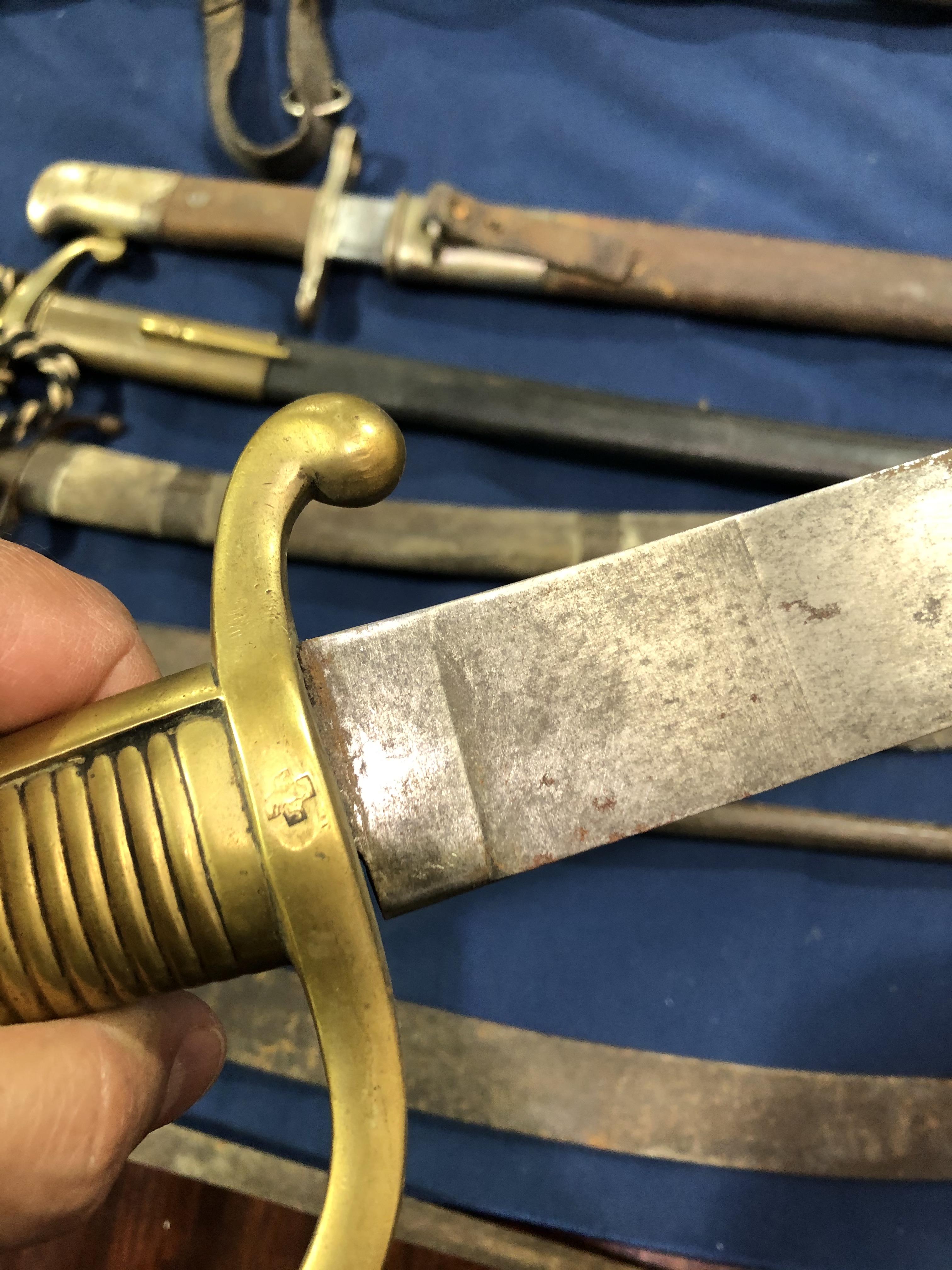 Lot 366 - A Swiss cavalry troopers sword, the ricasso