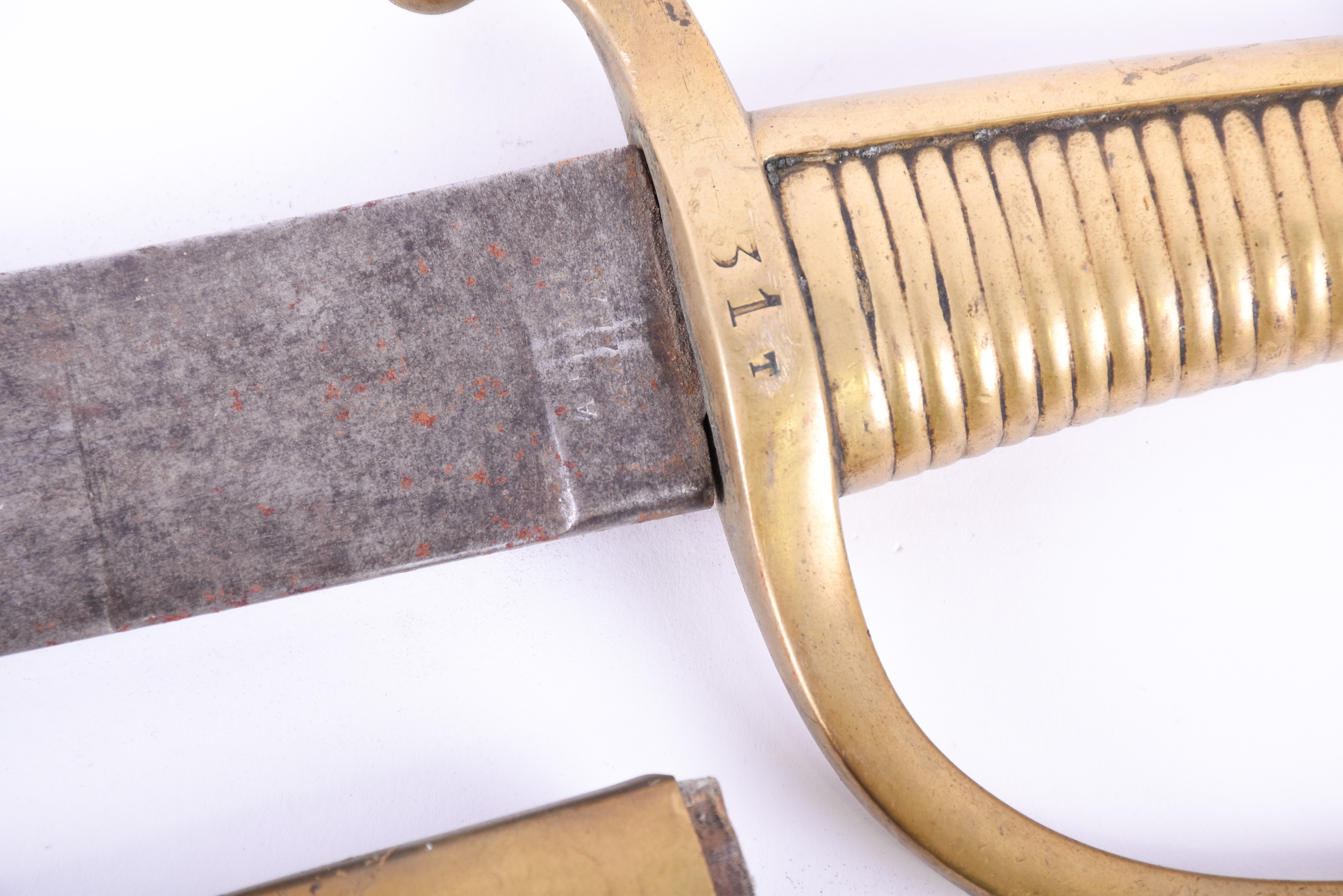 Lot 366 - A Swiss cavalry troopers sword, the ricasso