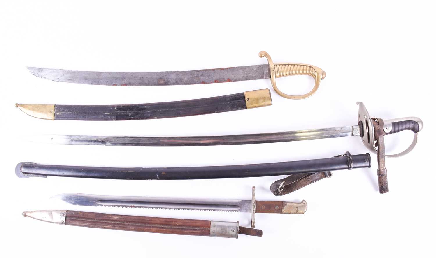 Lot 366 - A Swiss cavalry troopers sword, the ricasso