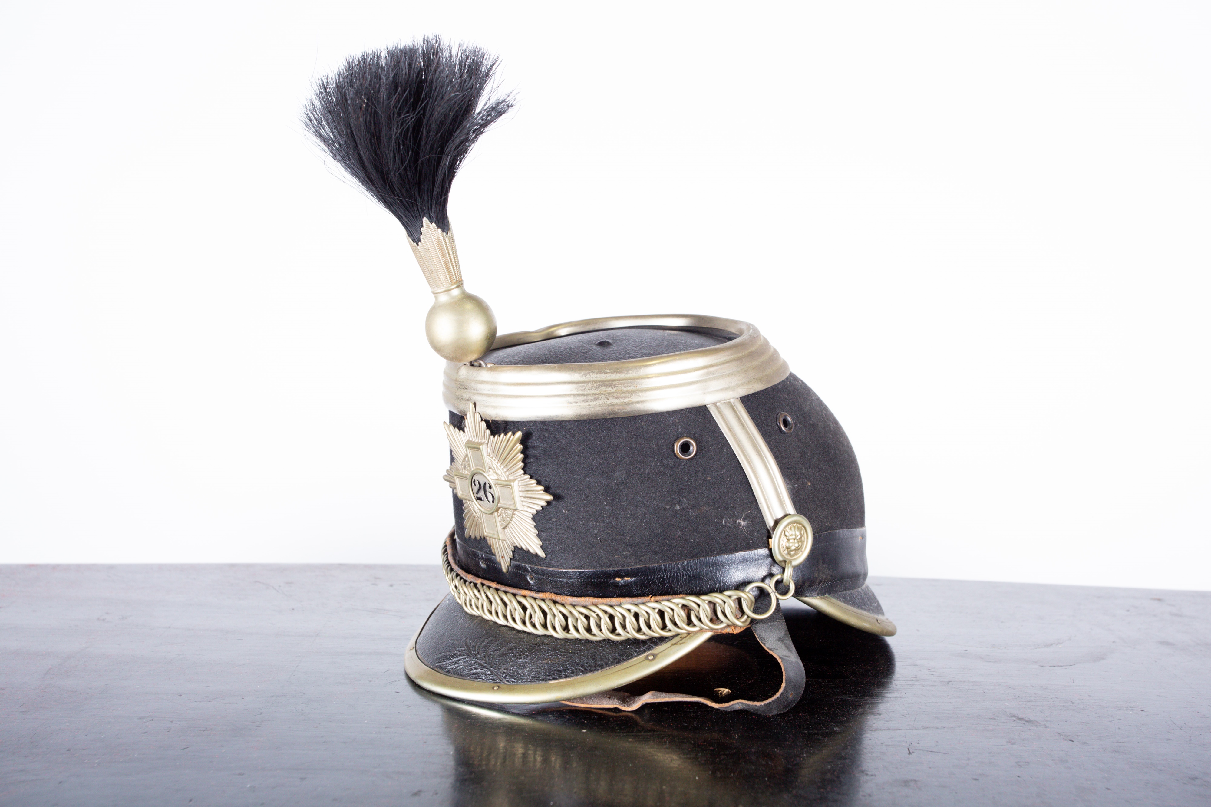 Lot 369 - A Swiss Army 1898 model Dragoons Shako, the