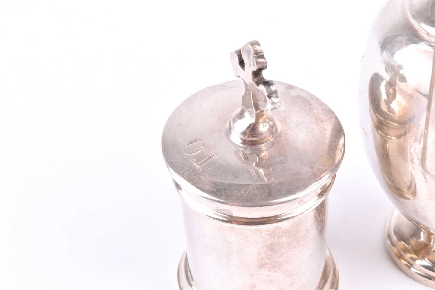 Lot 421 - A Victorian silver communion flagon, by Yap