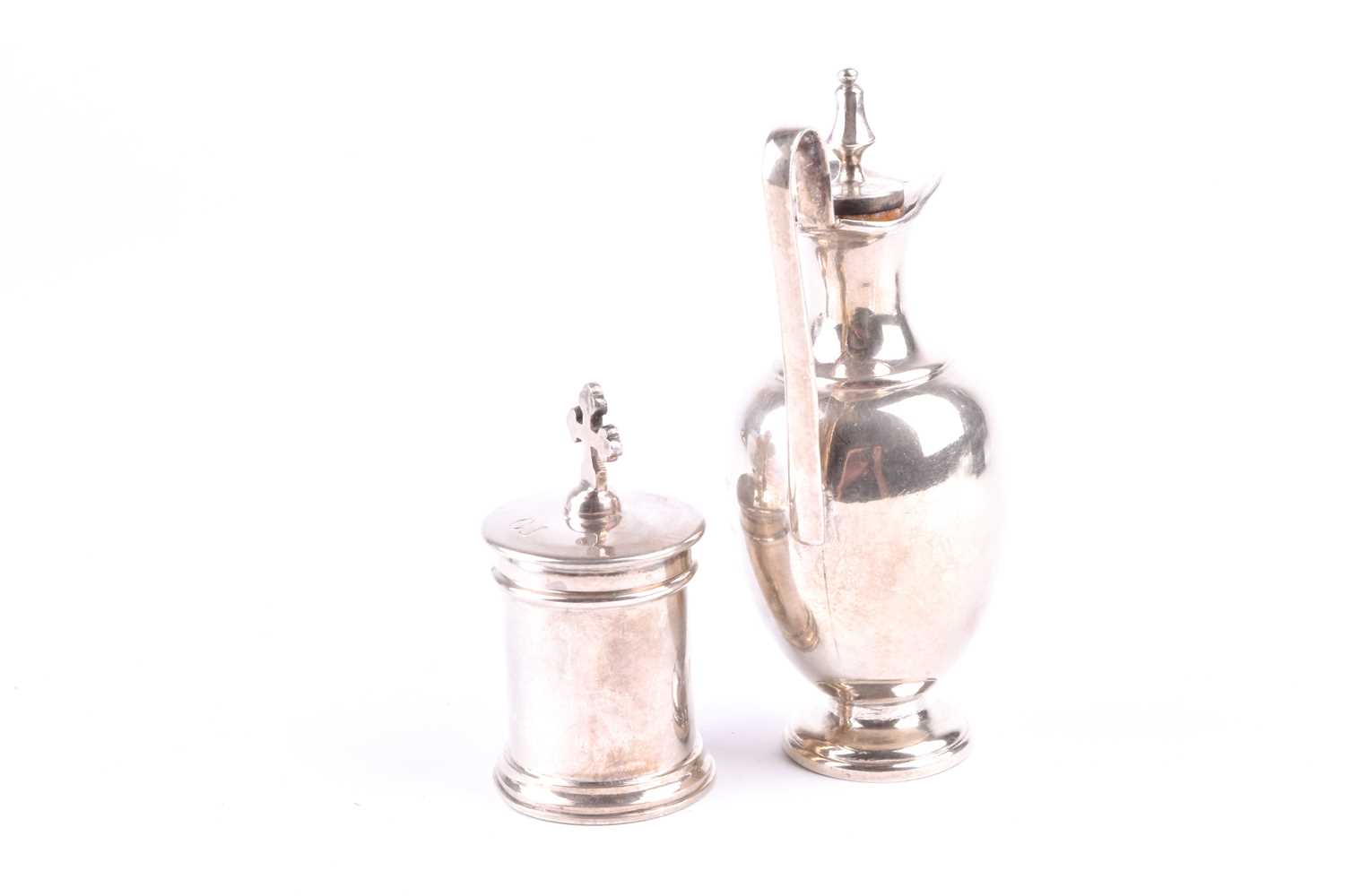 Lot 421 - A Victorian silver communion flagon, by Yap