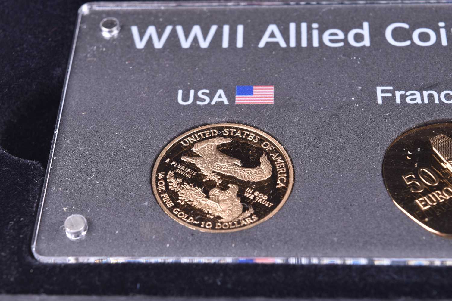 Lot 250 - Royal Mint. A WWII Allied gold coin set