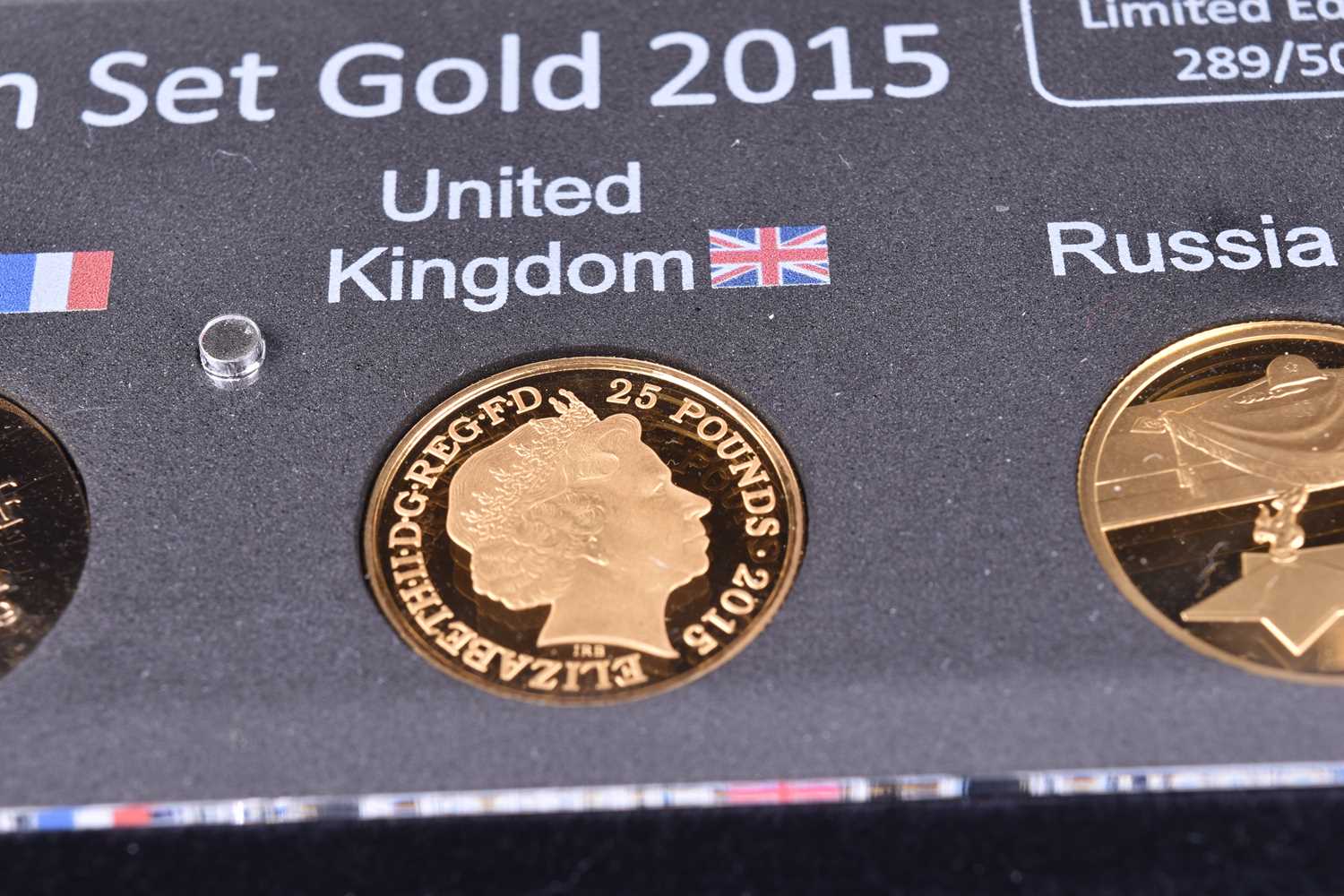 Lot 250 - Royal Mint. A WWII Allied gold coin set