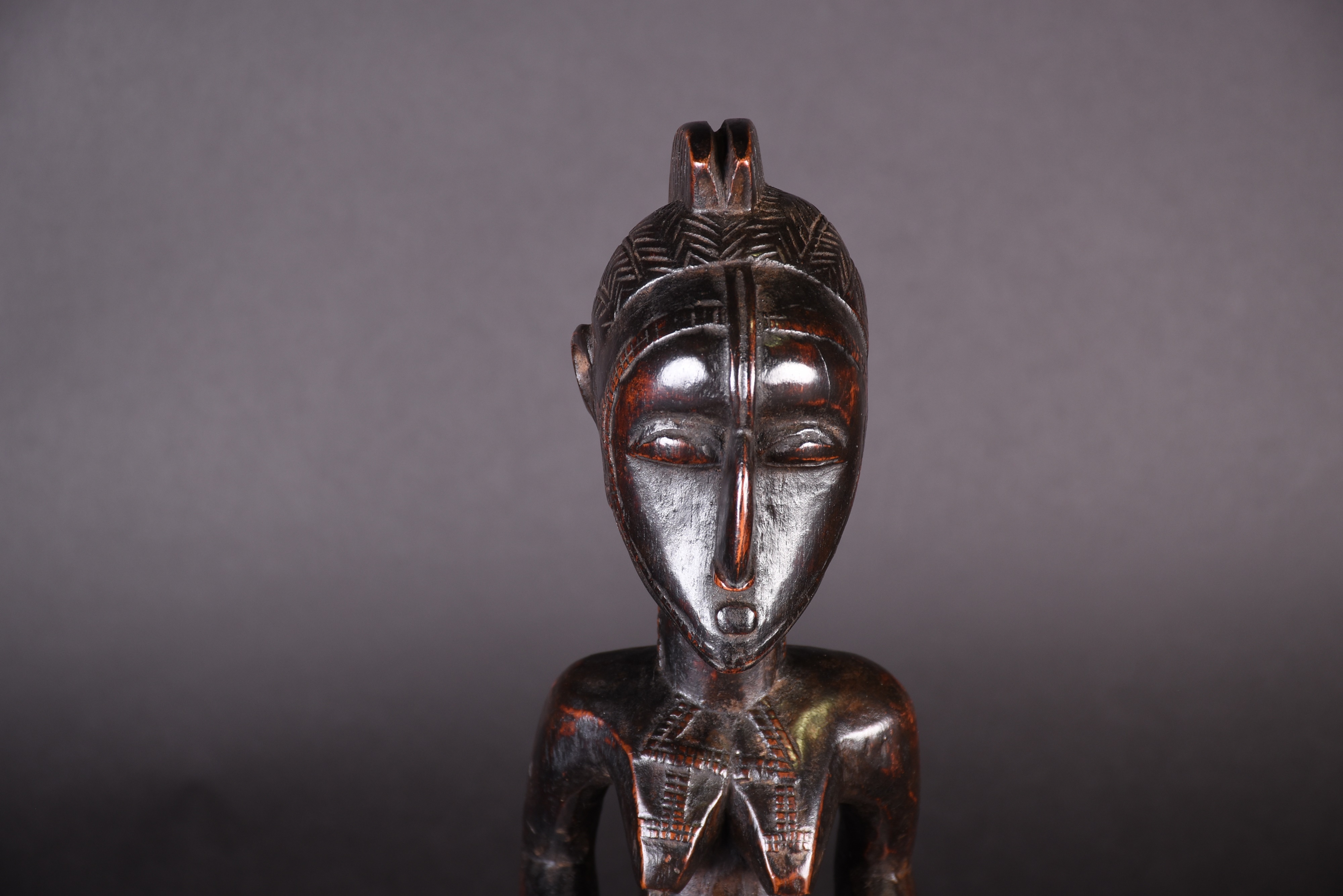 Lot 115 - A Baule standing female figure, Blolo Bla,
