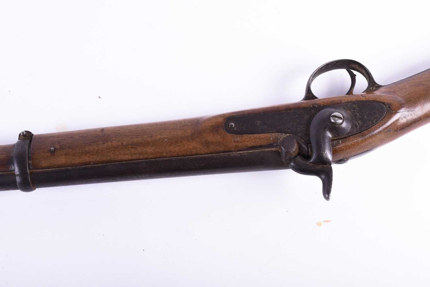 Lot 437 - A 19th century three band percussion rifle,