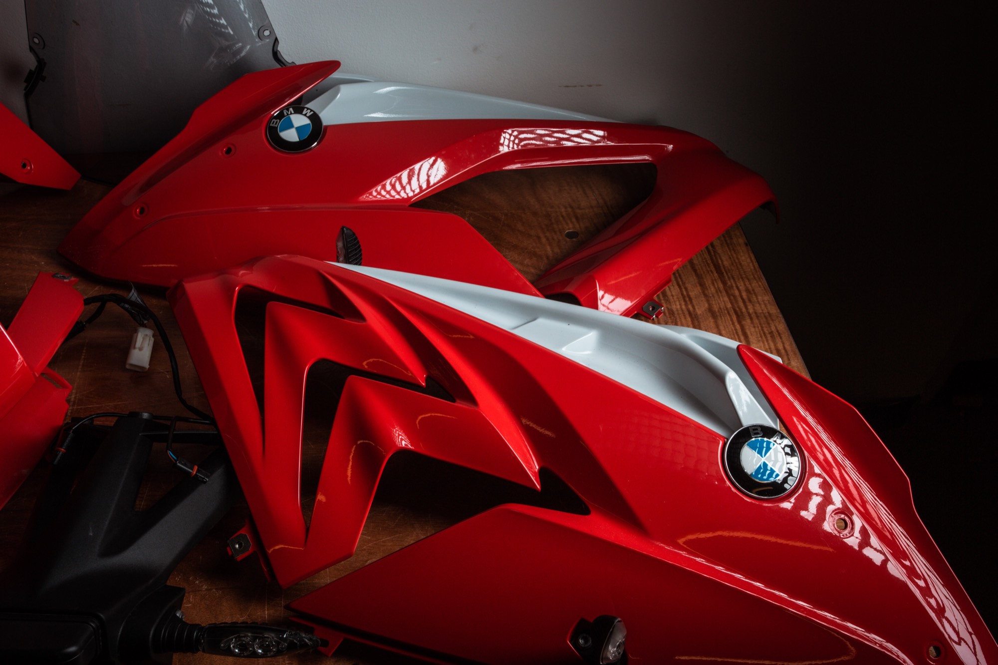 Lot 28 - A set of OEM BMW S1000RR Gen II red bodywork.
