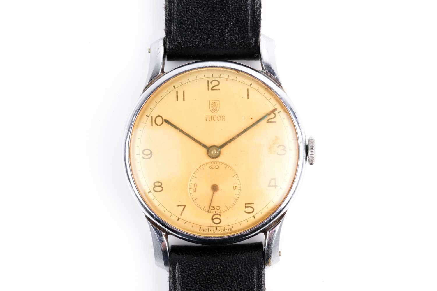 Lot 484 - A Tudor stainless steel mechanical watch,