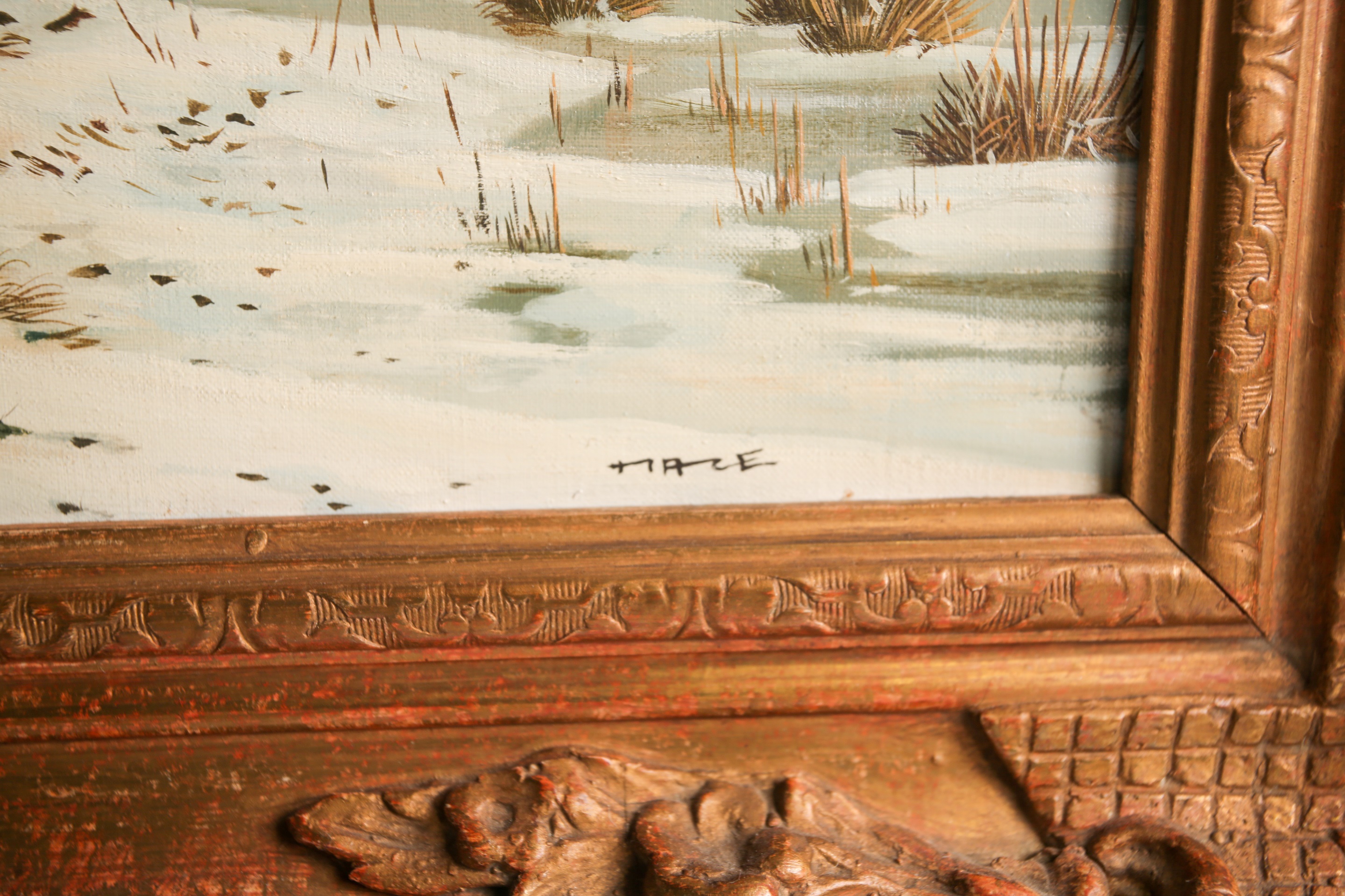 Lot 140 - Nicholas Mace (B. 1949), a winter landscape,