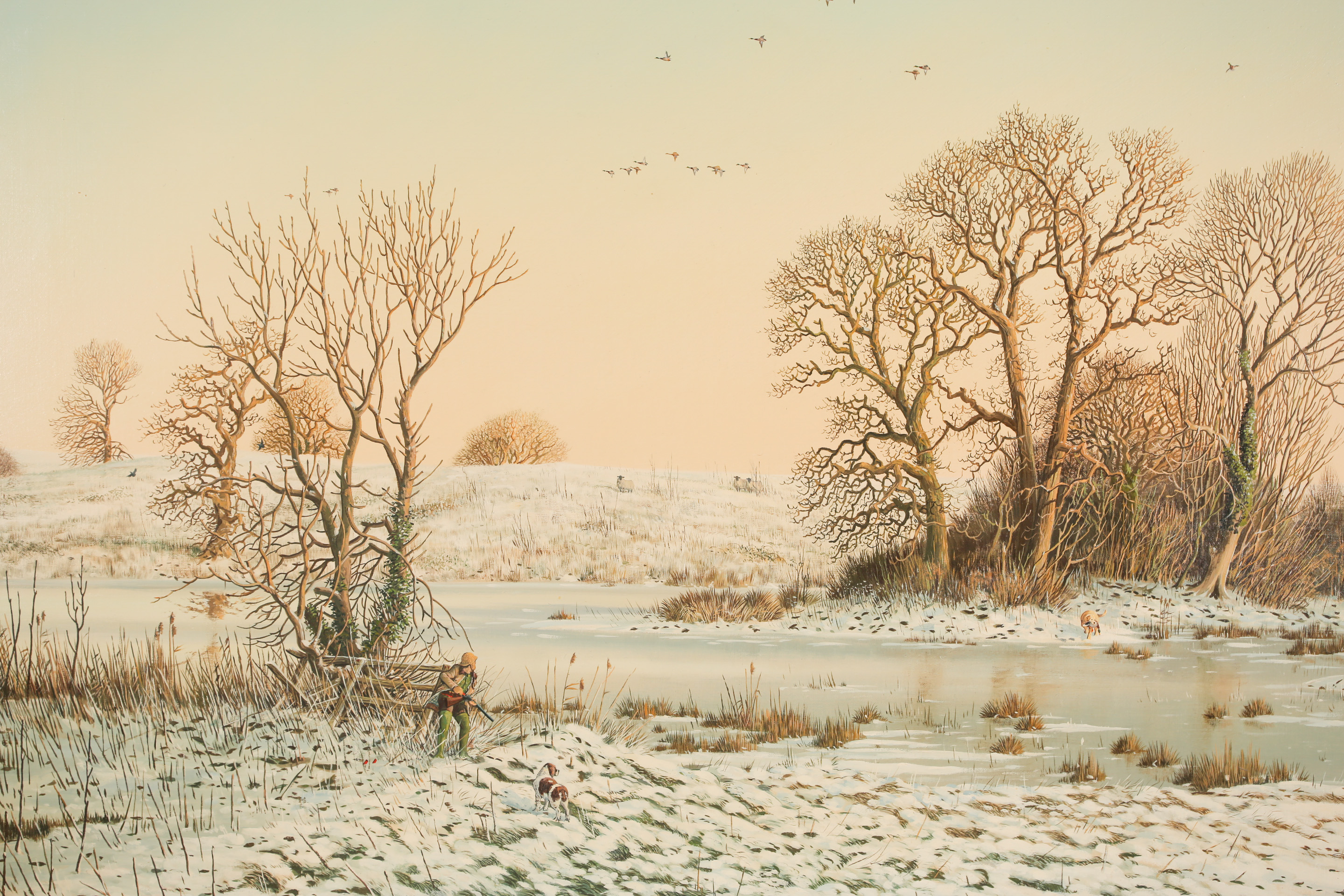 Lot 140 - Nicholas Mace (B. 1949), a winter landscape,