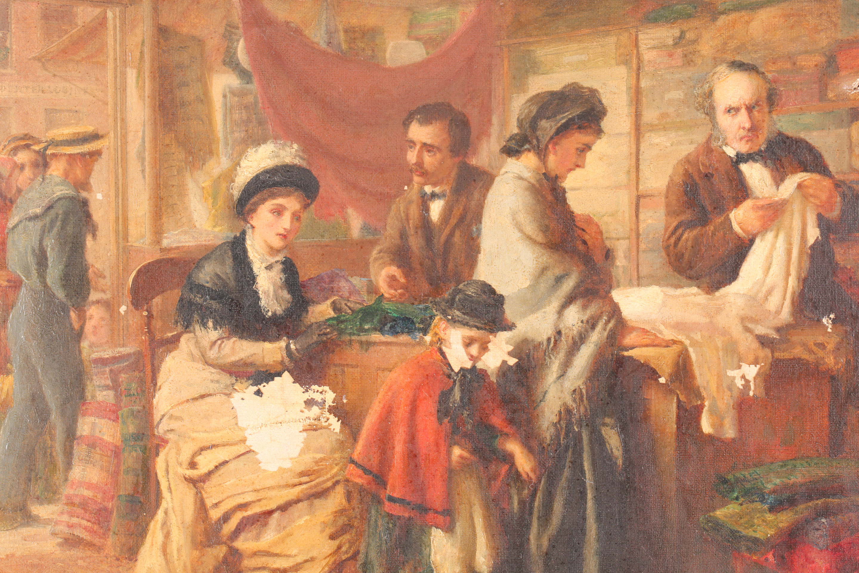 Lot 30 - Edward Hughes R.W.S (1832-1908) 'The Draper's