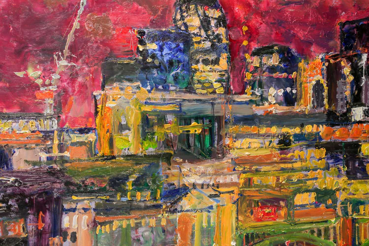 Lot 37 - Peter Spens, Night, The City from Tate Modern,