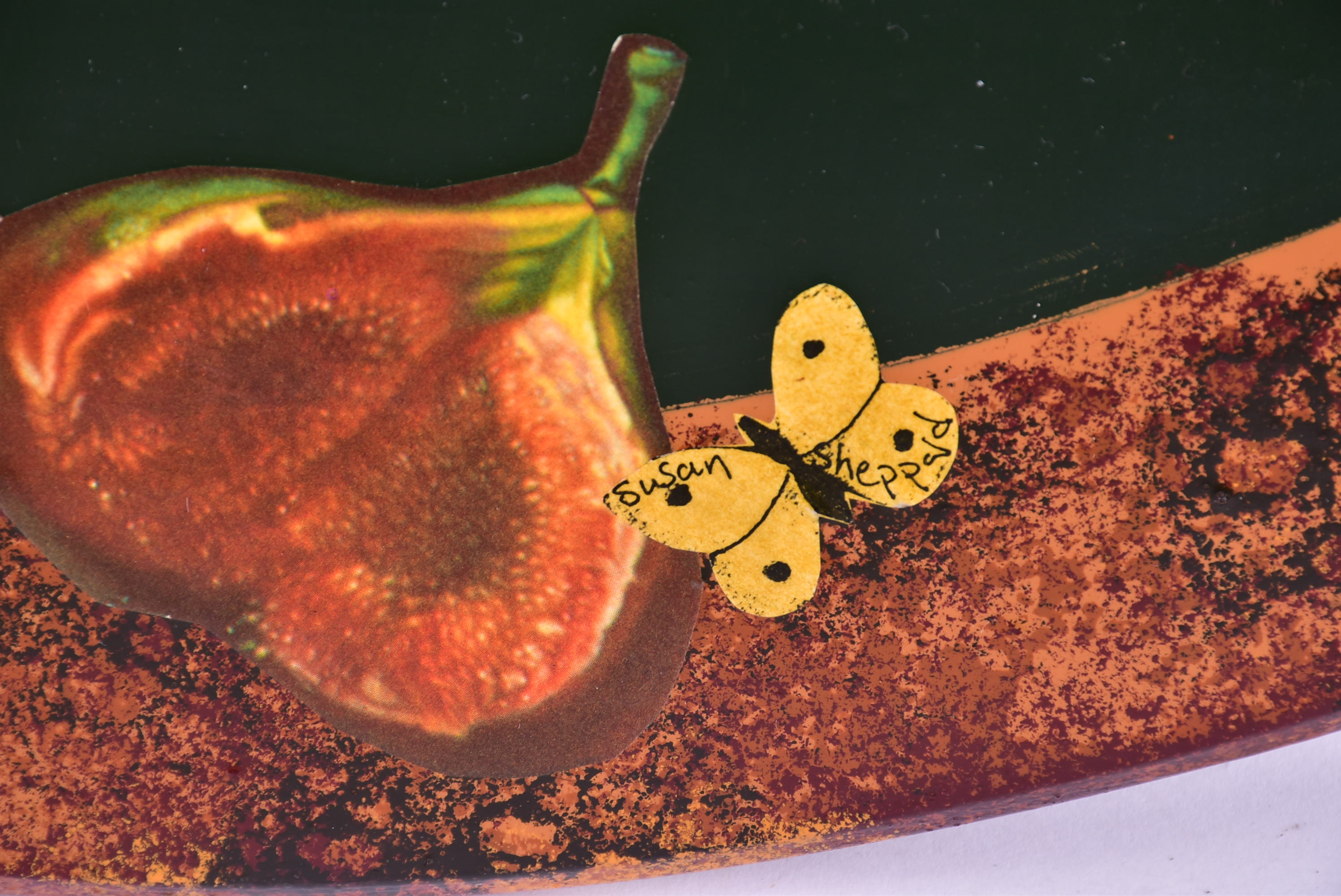 Lot 256 - Susan Shepherd, an oval wall hanging with a