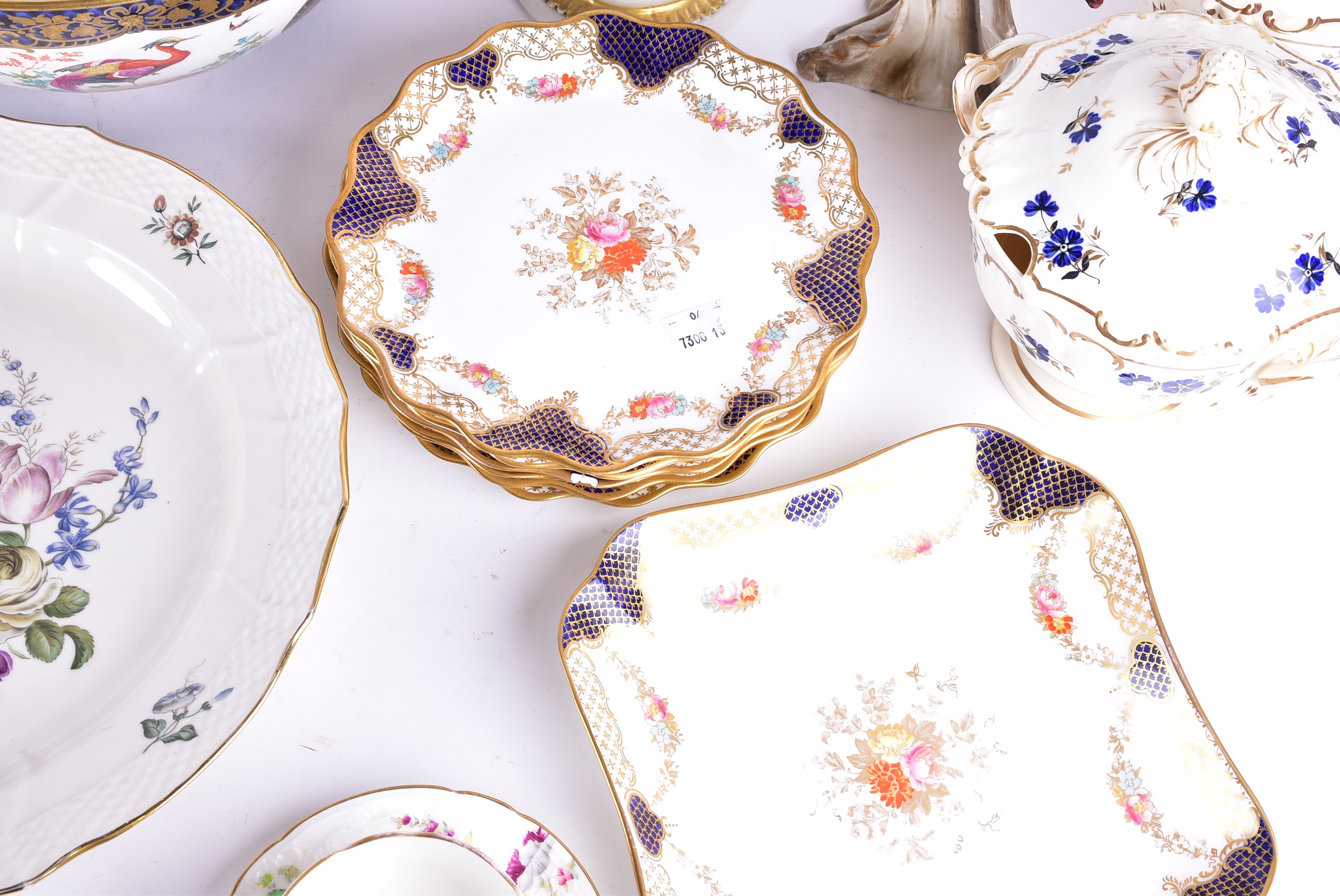 Lot 138 - A large probably Booths pottery blue scale