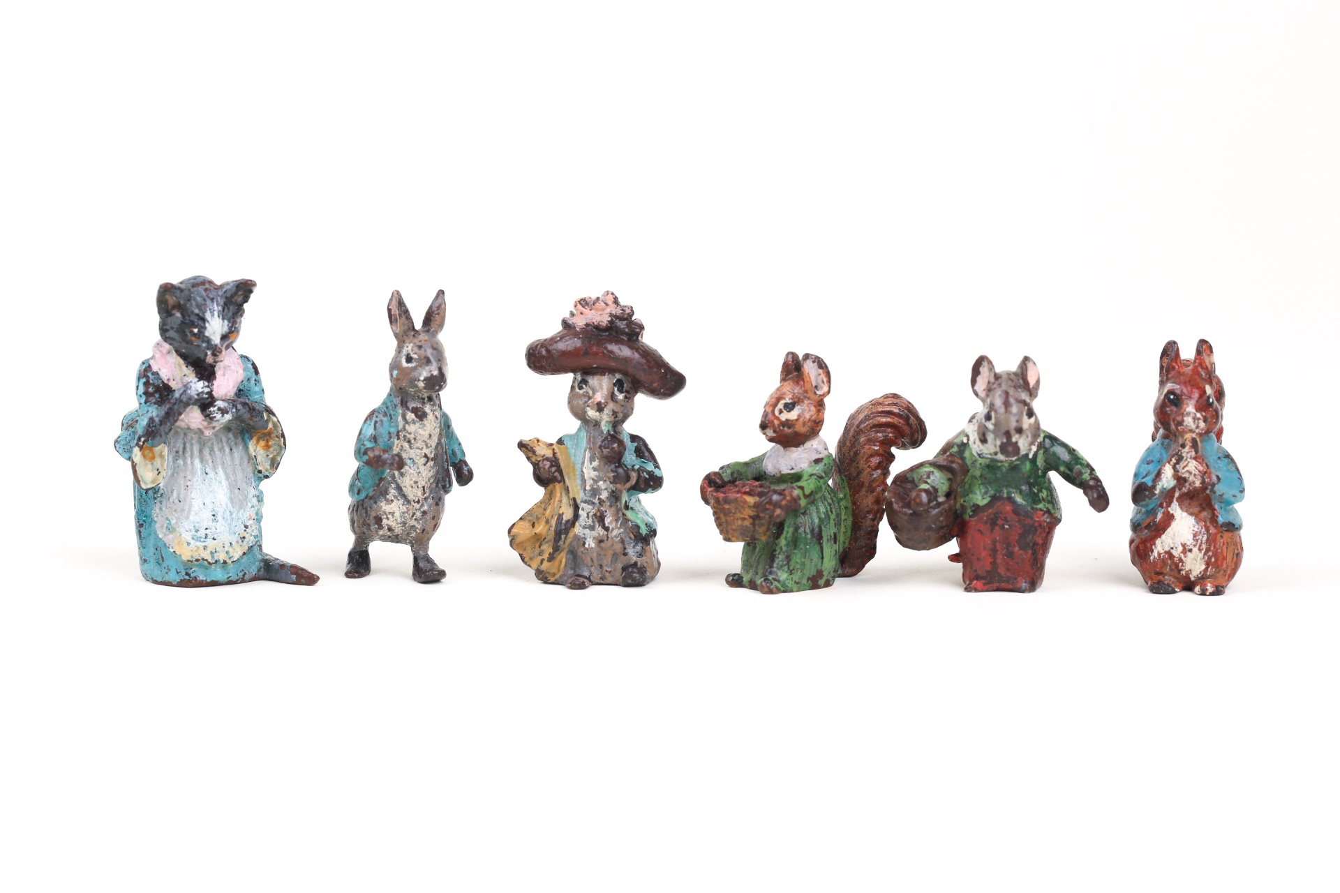 Lot 335 - Franz Bergman: a rare set of six miniature