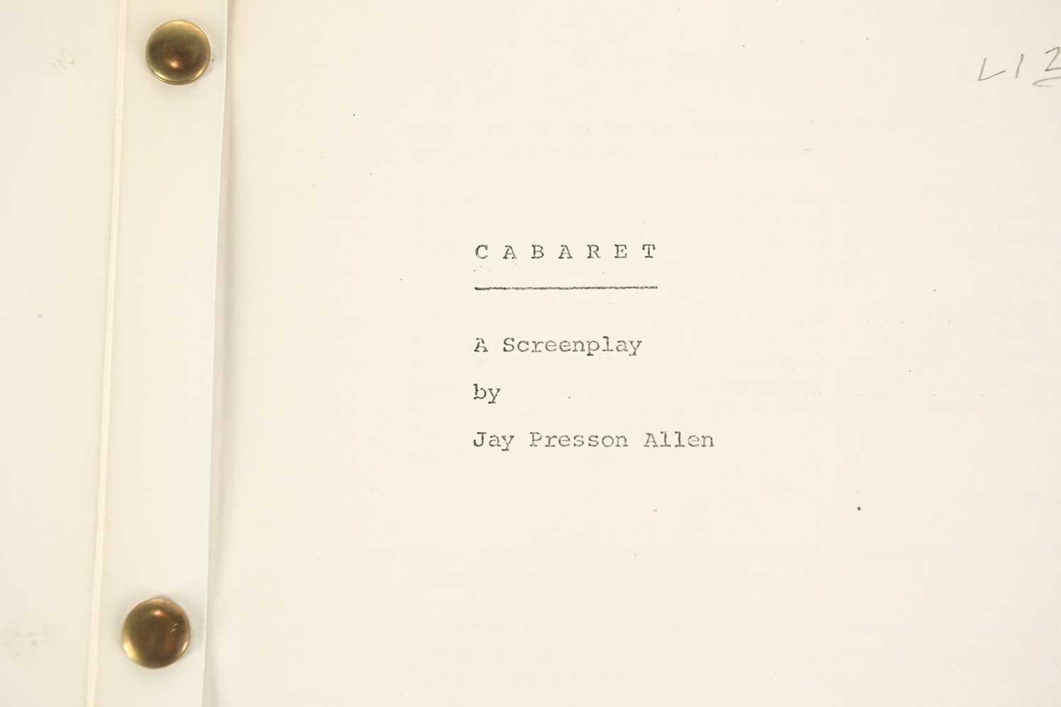 Lot 365 - 'CABARET' (1972) an original film script for