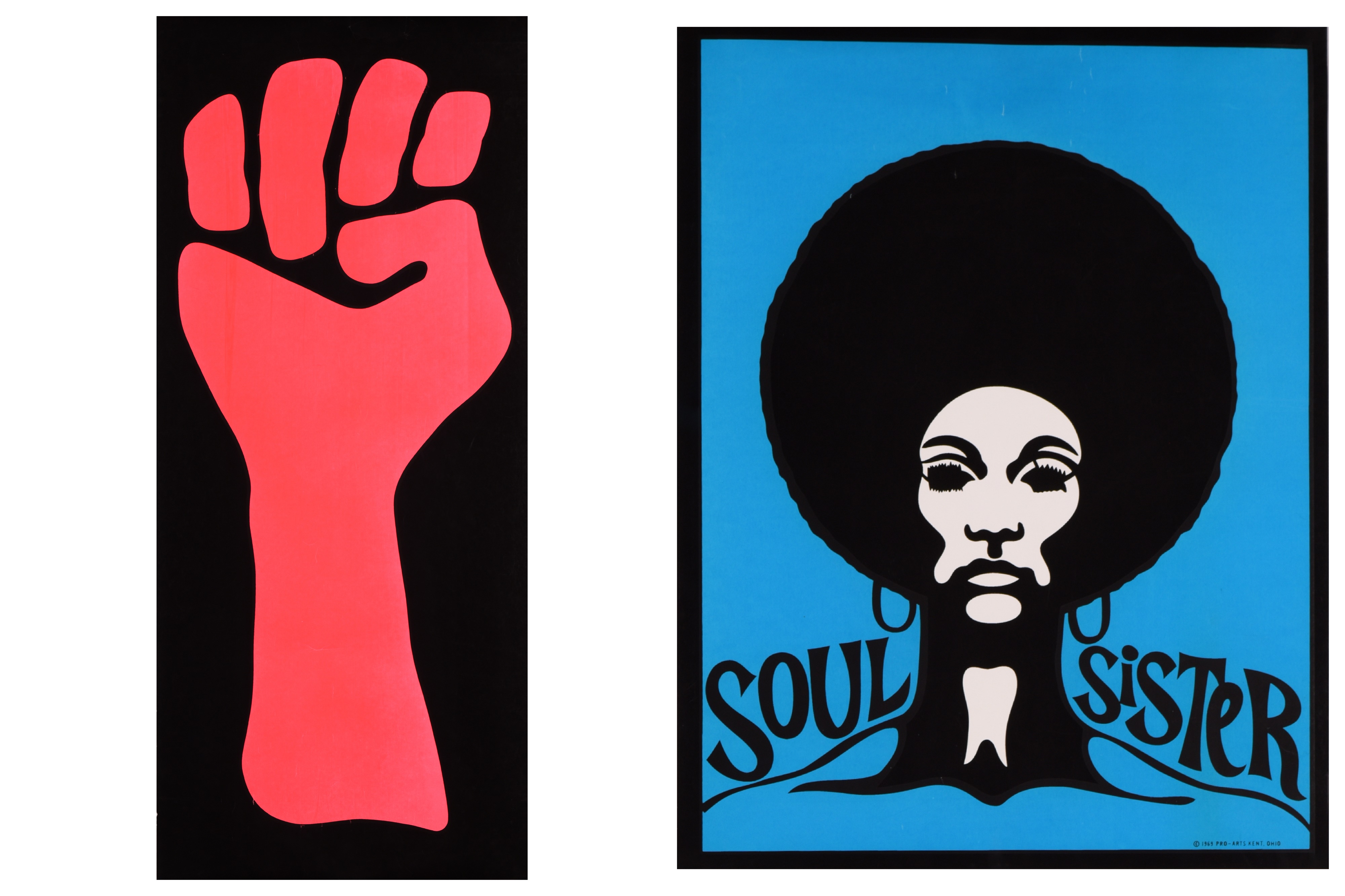 Lot 123 - Two original 1960s American Black Power