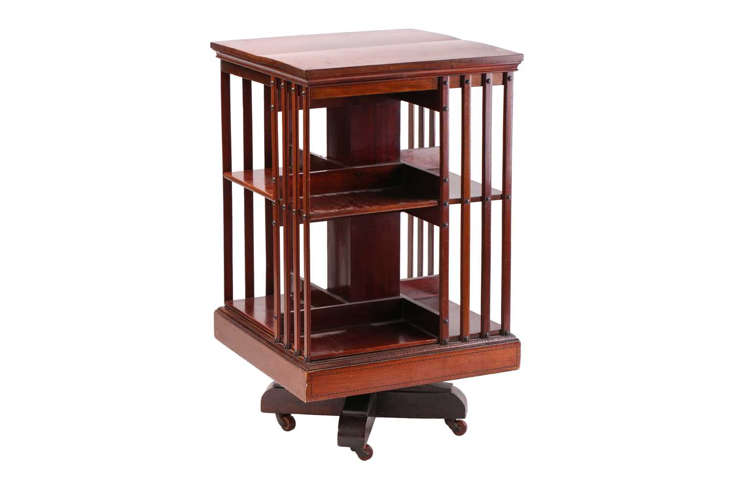 Lot 234 - An Edwardian mahogany revolving library
