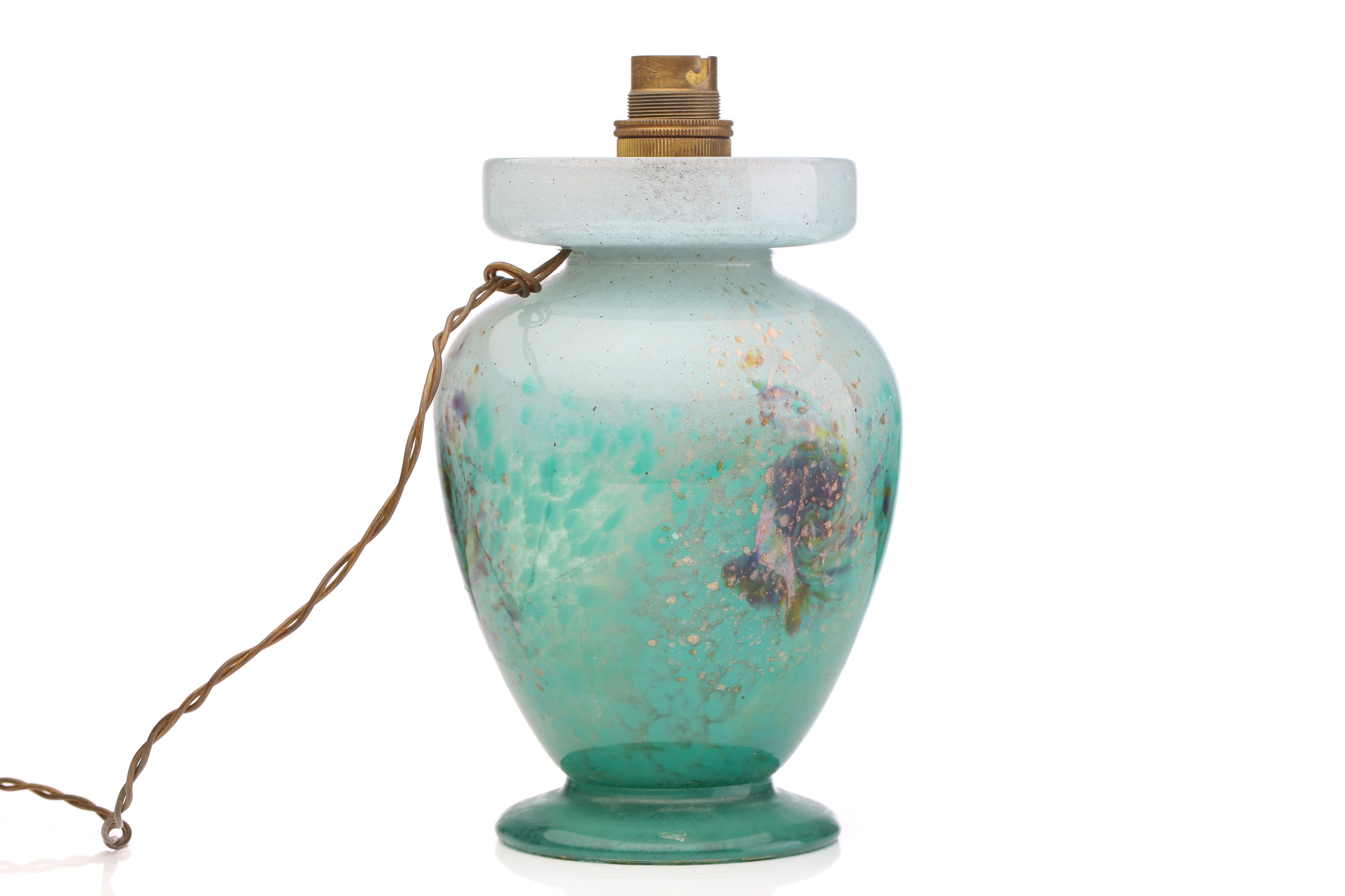 Lot 153 - A Monart table lamp and shade, of mushroom