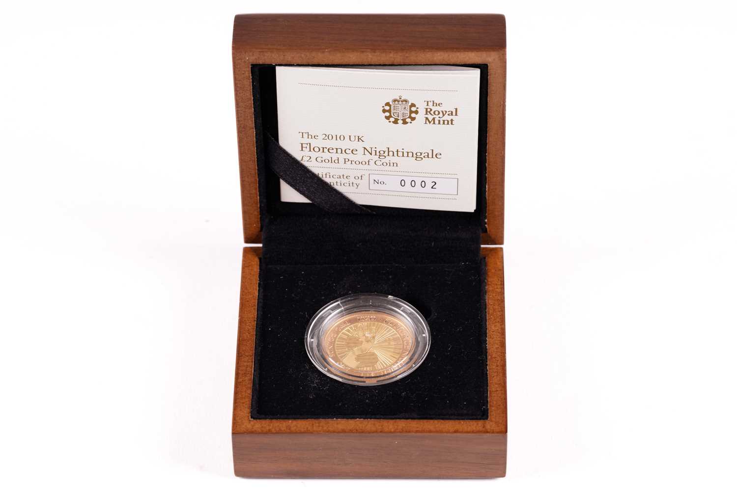 Lot 435 - A 2010 £2 Florence Nightingale gold boxed