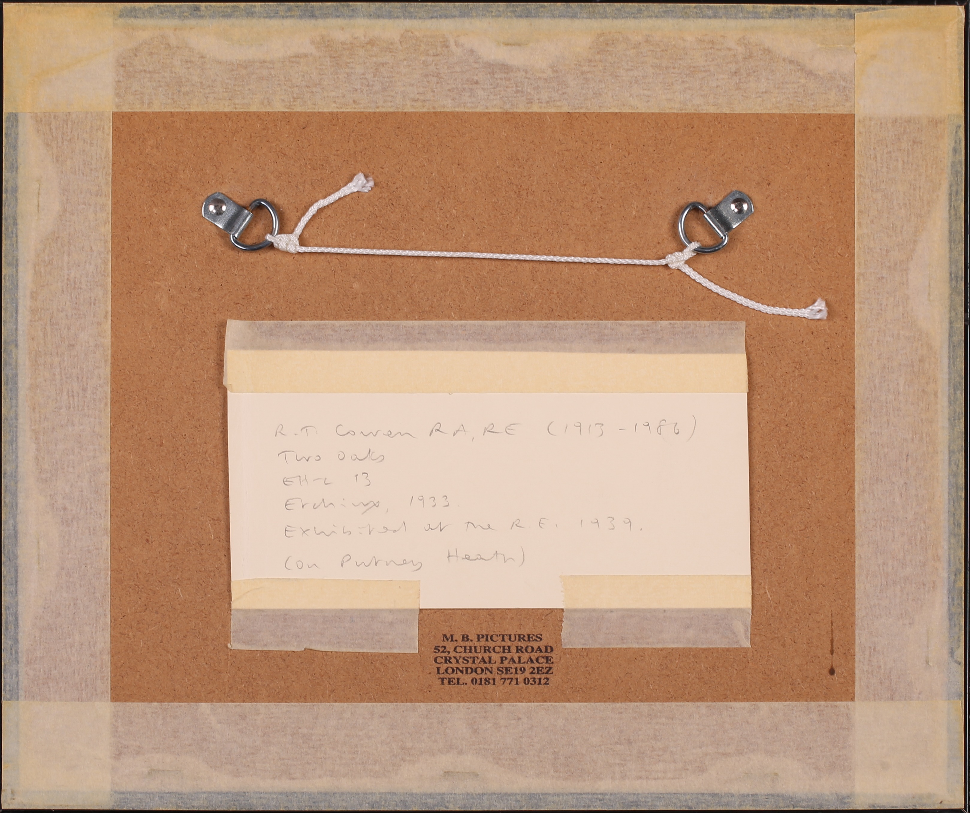 Lot 138 - Raymond Teague Cowern R.A, R.E, (1913