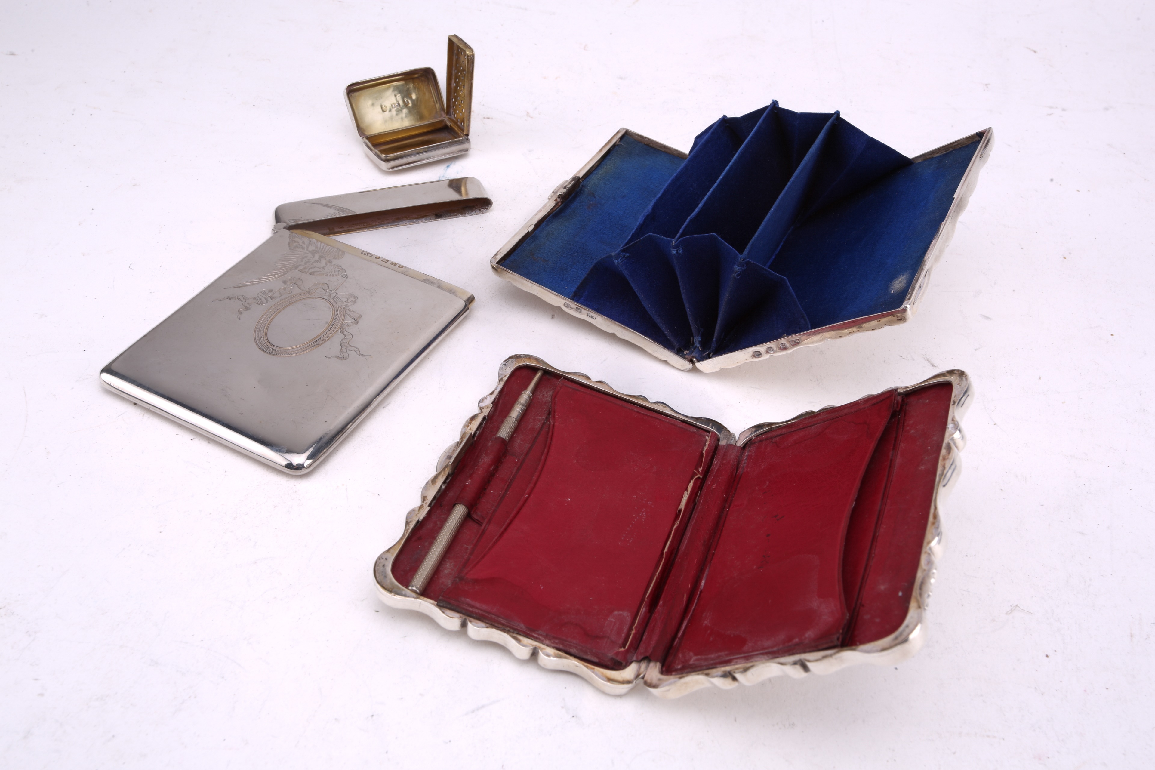 Lot 445 - A Victorian silver card case by George Unite