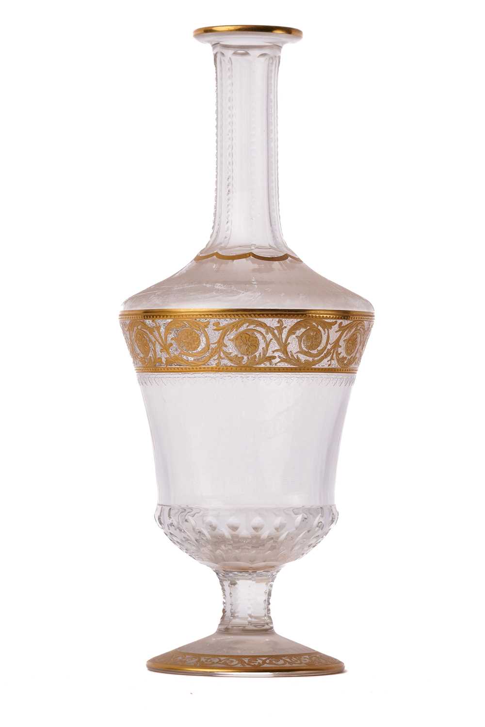 Lot 459 - A St. Louis 'Thistle' pattern part suit of