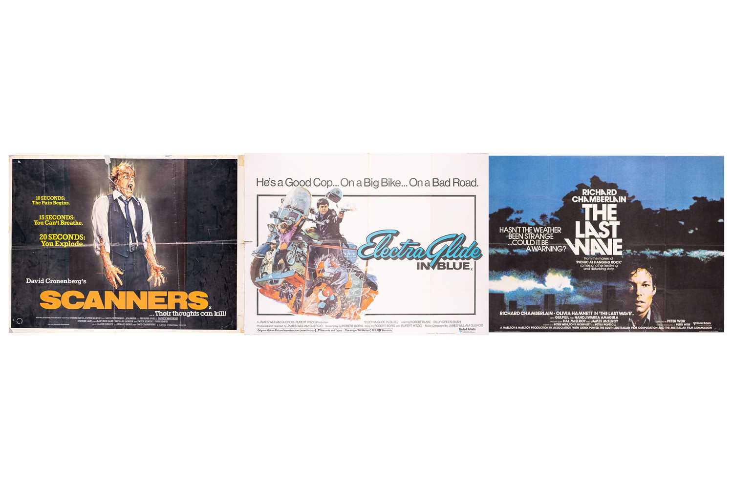 Lot 412 - Three original quad film posters, comprising