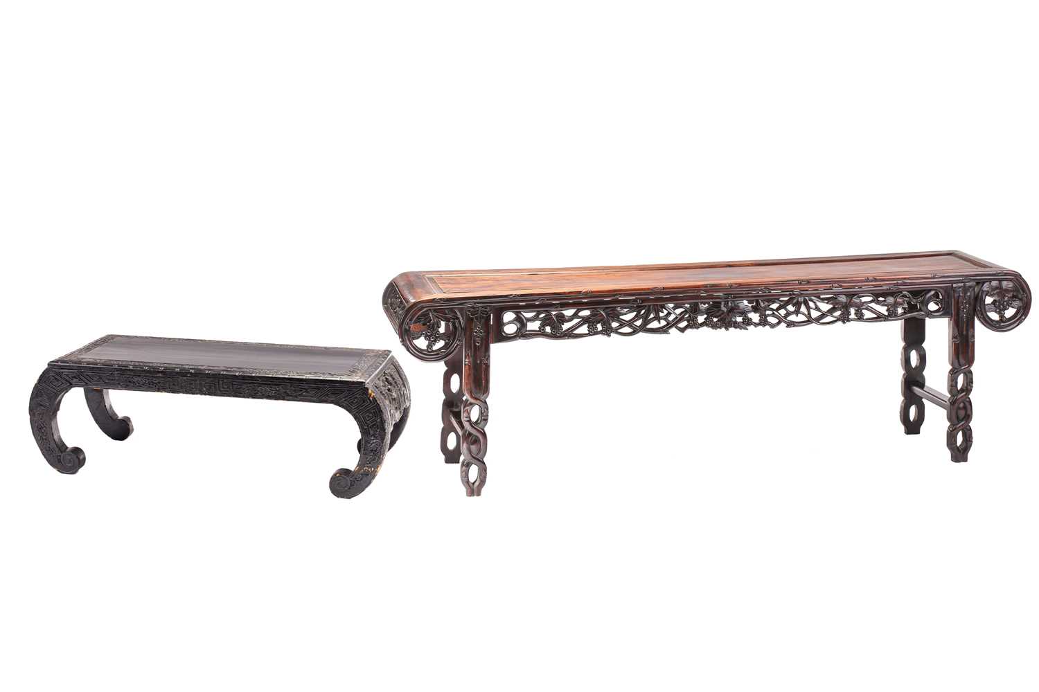Lot 228 - A Chinese Hongmu scroll/altar table. Qing,