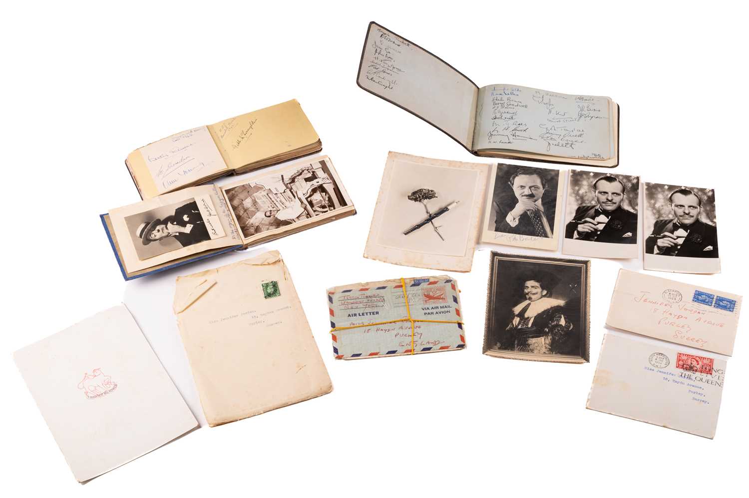 Lot 623 - A group of autograph albums and notes and