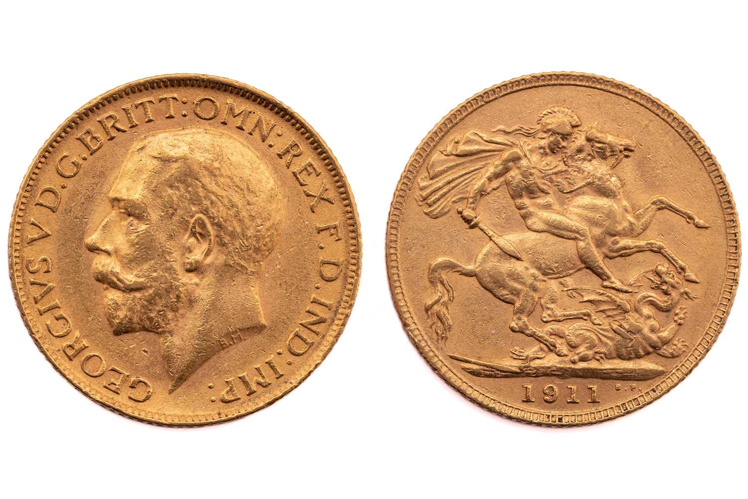 Lot 173 - A George V sovereign, dated 1911.