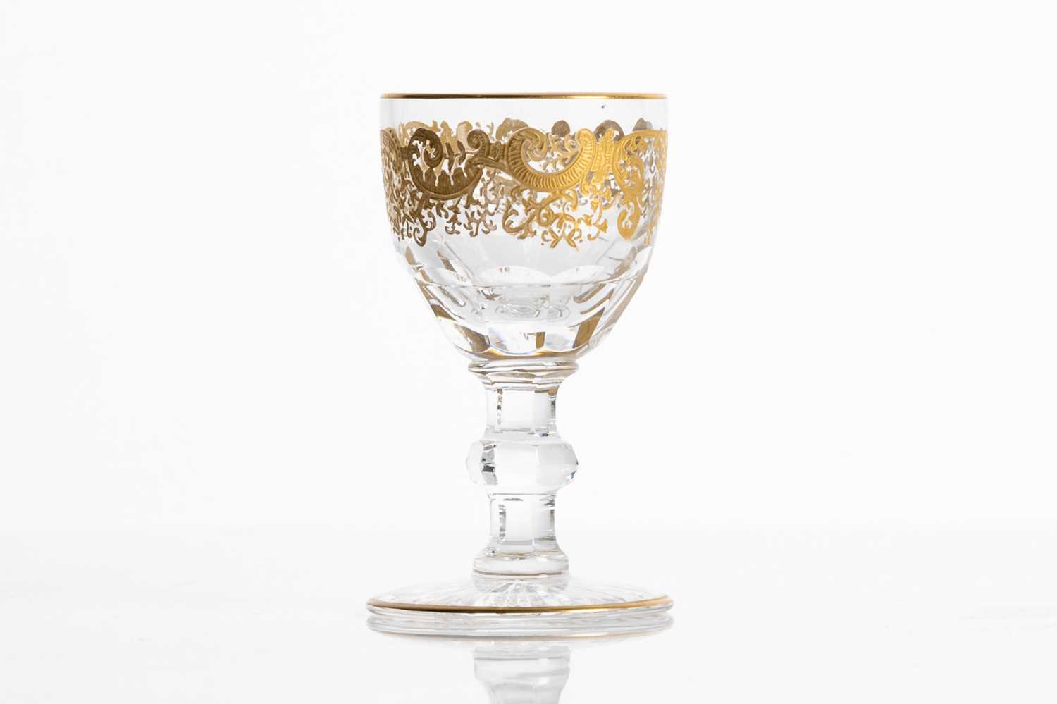 Lot 219 - A suite of St. Louis Crystal Trianon Gold