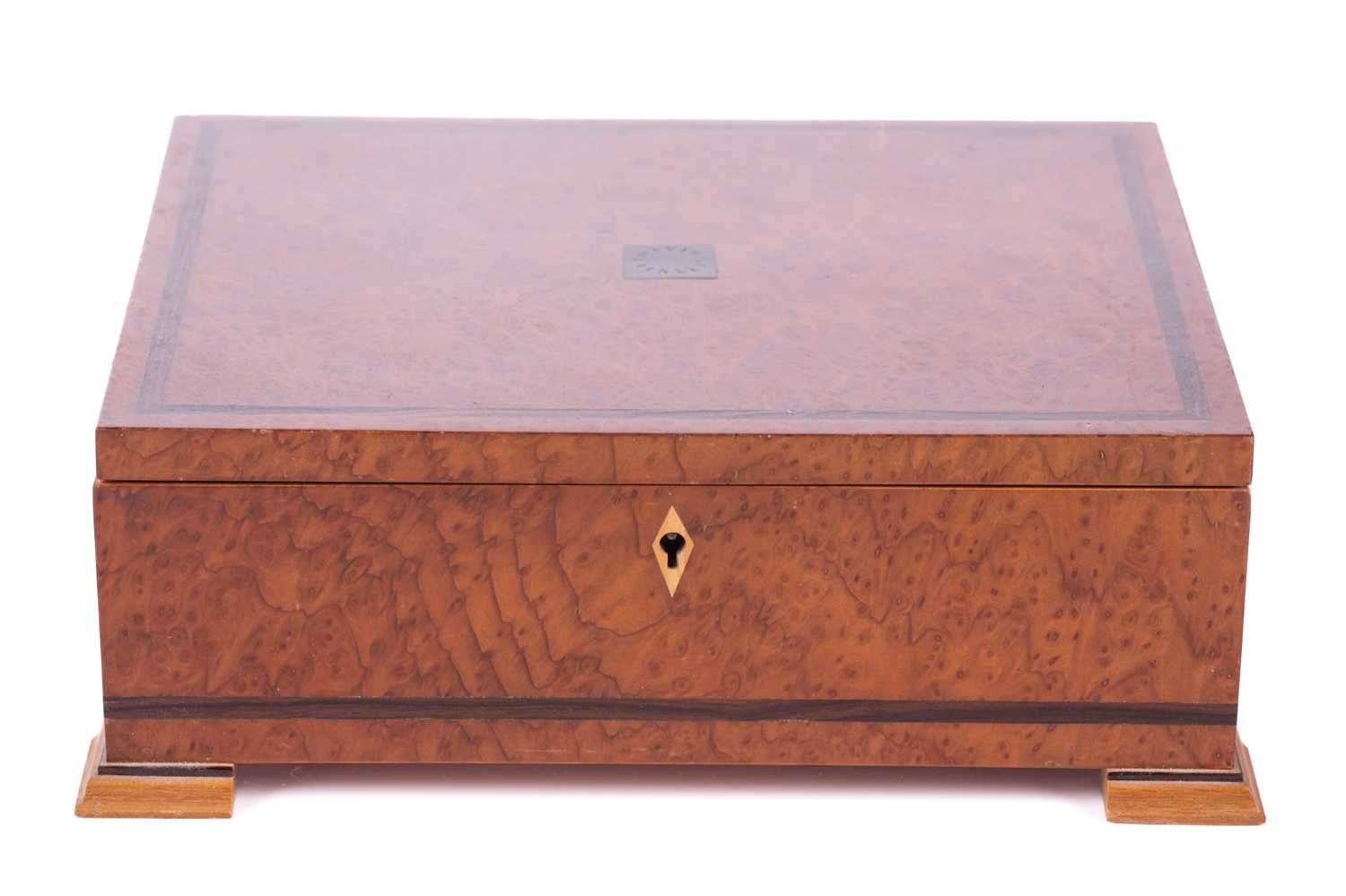 Lot 192 - David Linley a rectangular amboyna and