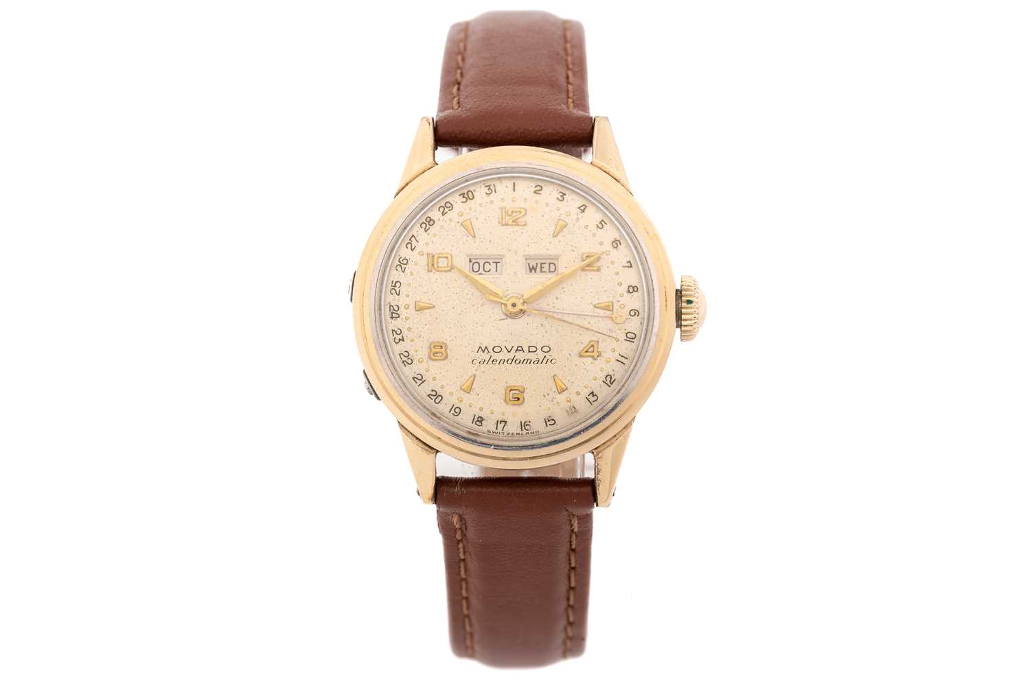 Lot 382 - A Movado calendar automatic watch, featuring