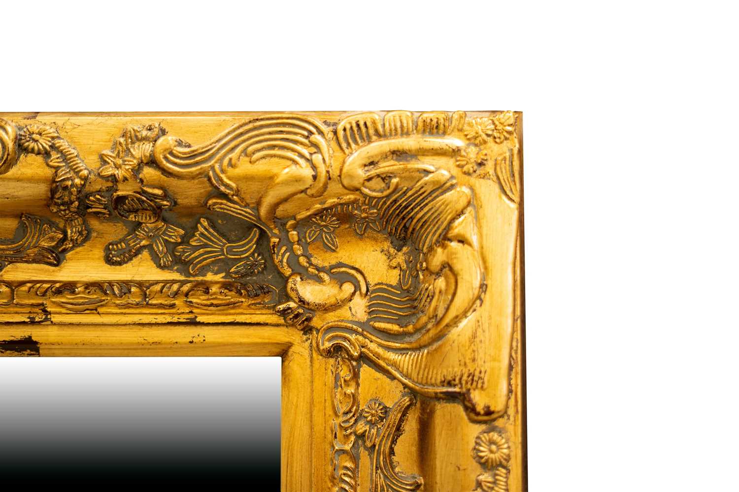 Lot 256 - A 19th century style rectangular gilt framed