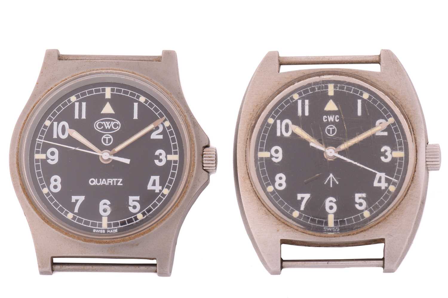 Lot 444 - A pair of CWC W10 military-issued watches,
