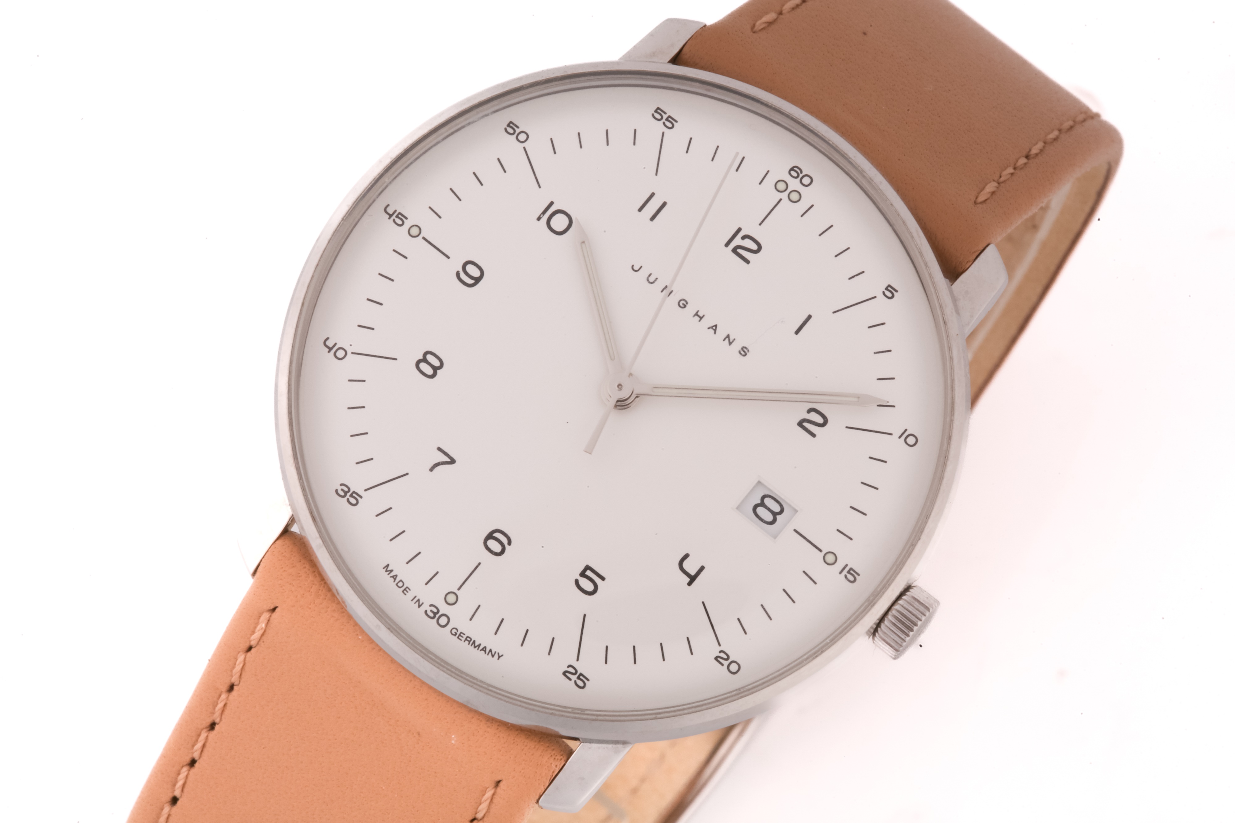 Lot 334 - Junghans Max Bill quartz watch, featuring a