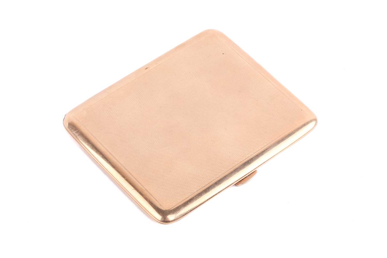 Lot 286 - Asprey - A 9ct gold cigarette case of