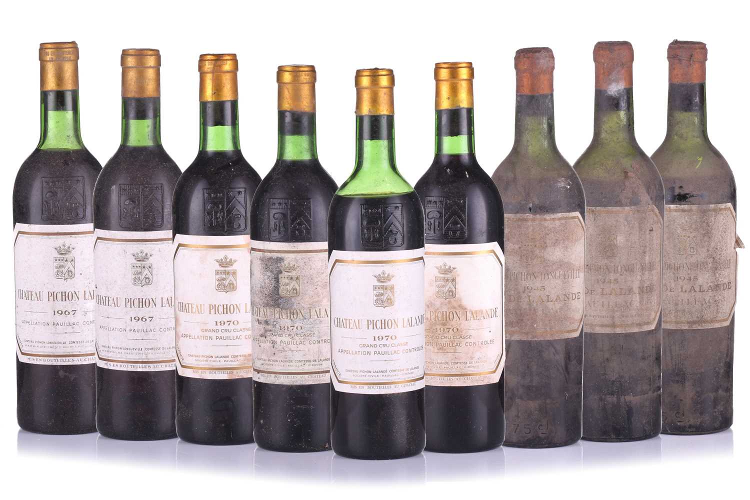 Lot 140 - Nine bottles of Chateau Comtesse de Pichon