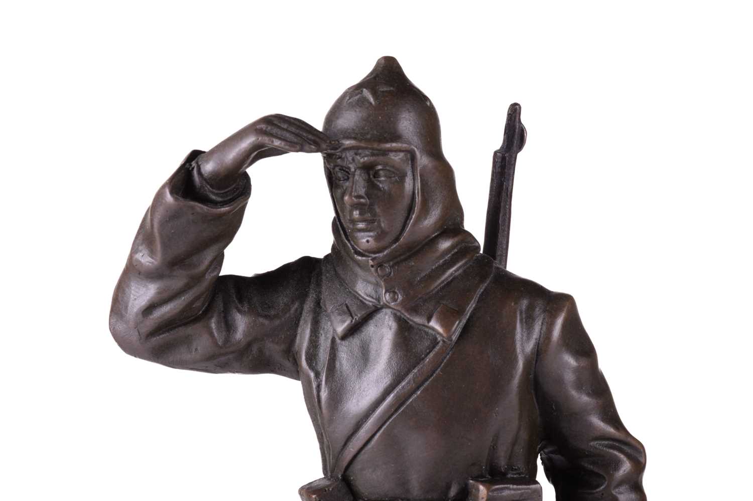 Lot 181 - A Soviet bronze figure of a frontier guard