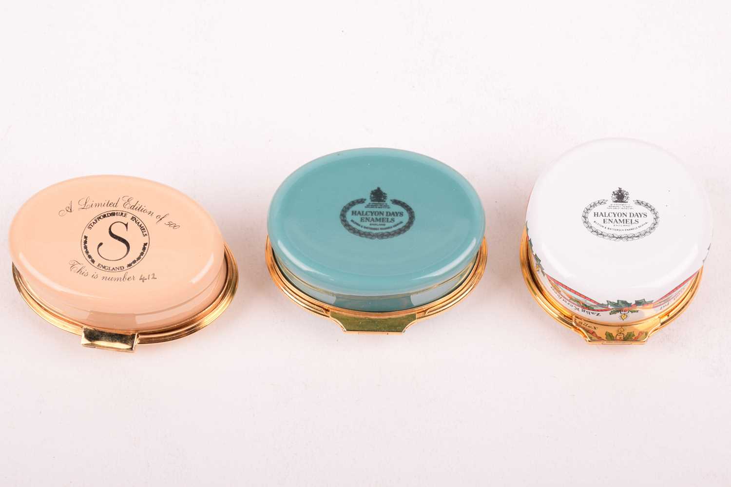 Lot 242 - A collection of Halcyon Days enamel boxes,