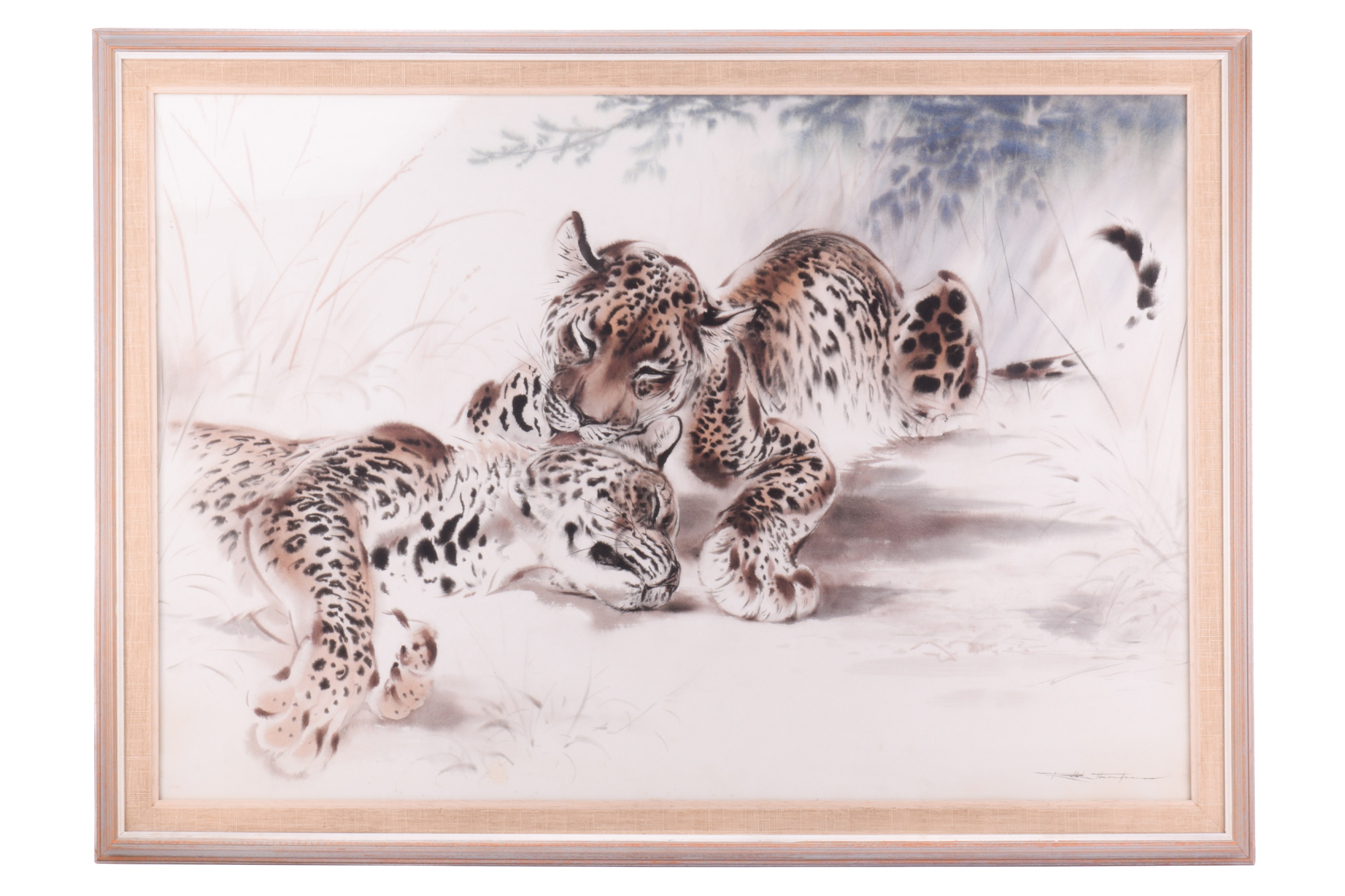 Lot 22 - Ralph Thompson (1913-2009), Leopards, signed,