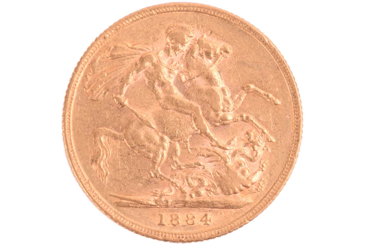 Lot 360 - A Victorian gold half-sovereign coin, dated