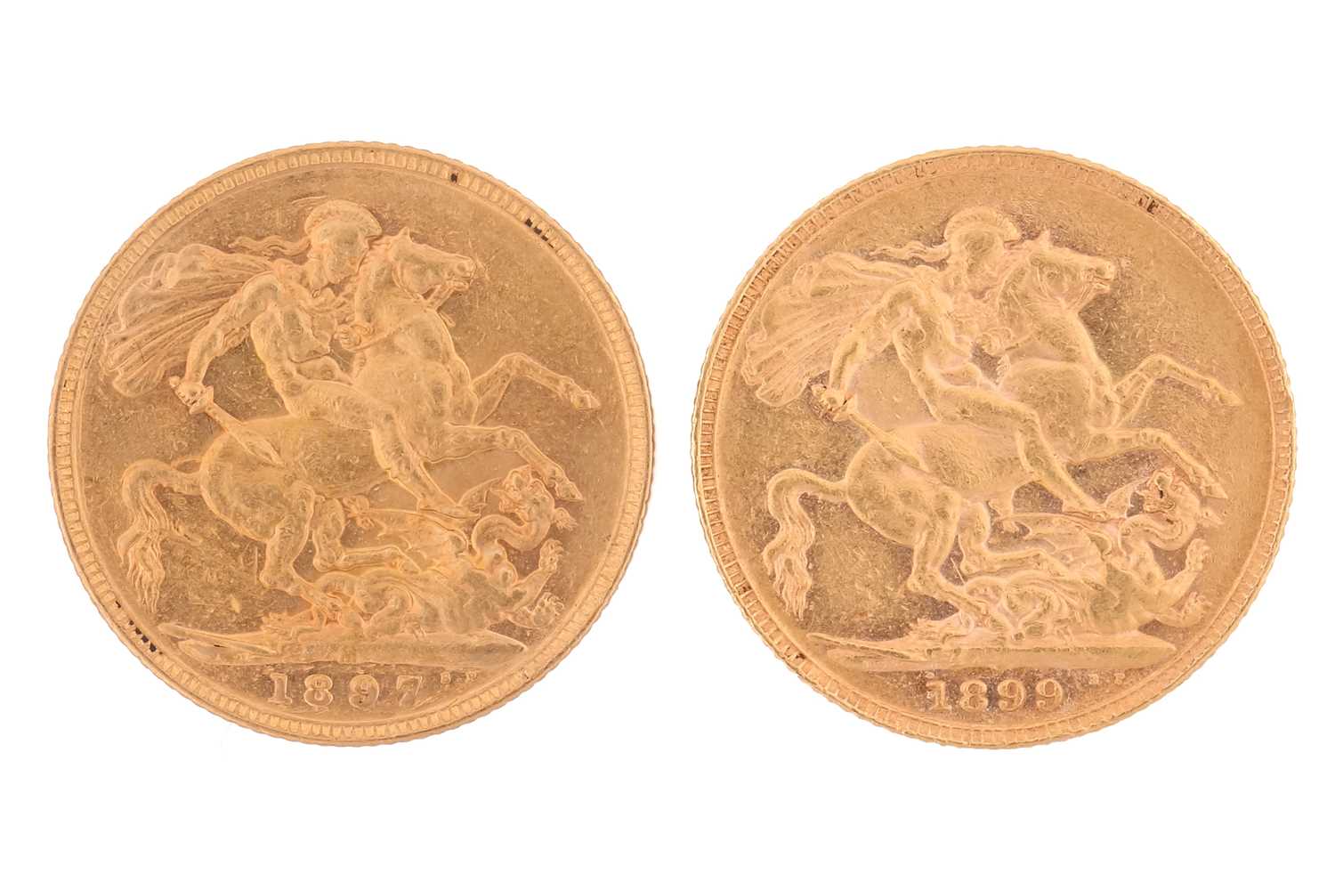 Lot 220 - Two Victorian sovereigns, dated 1897 and